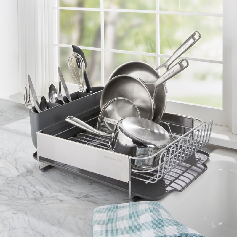 KitchenAid® Full Size Expandable Dish-Drying Rack & Reviews | Wayfair