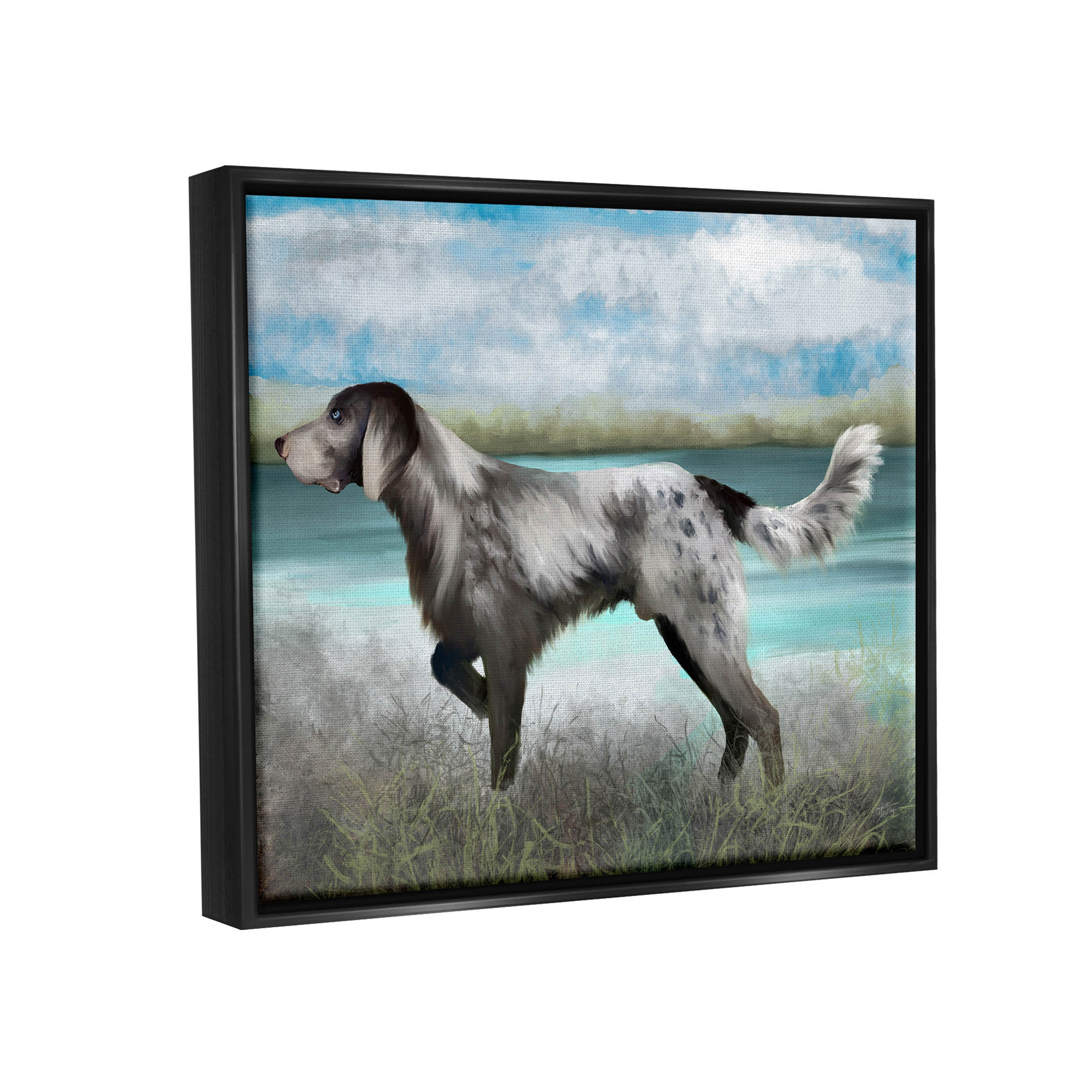 Red Barrel Studio Pointer Dog Lakeside Nature Floater Canvas Wall Art ...