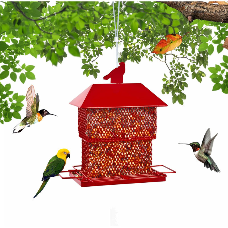 INFOOR Squirrel-Proof Metal Mesh Bird Feeder - 4.8Lb Retractable ...