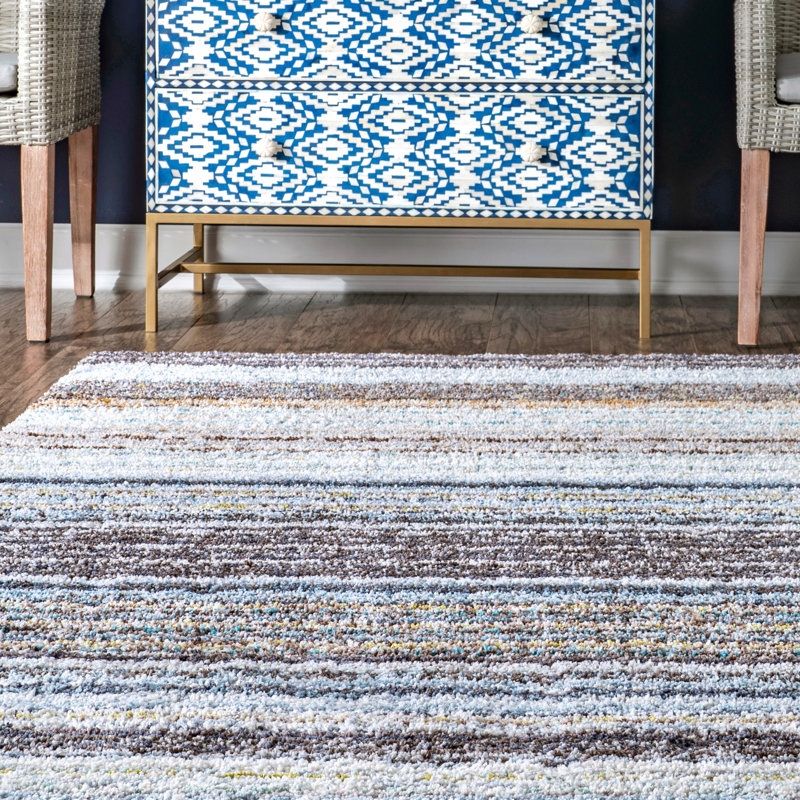 Beachcrest Home Leffel Hand Tufted Striped Rug & Reviews | Wayfair
