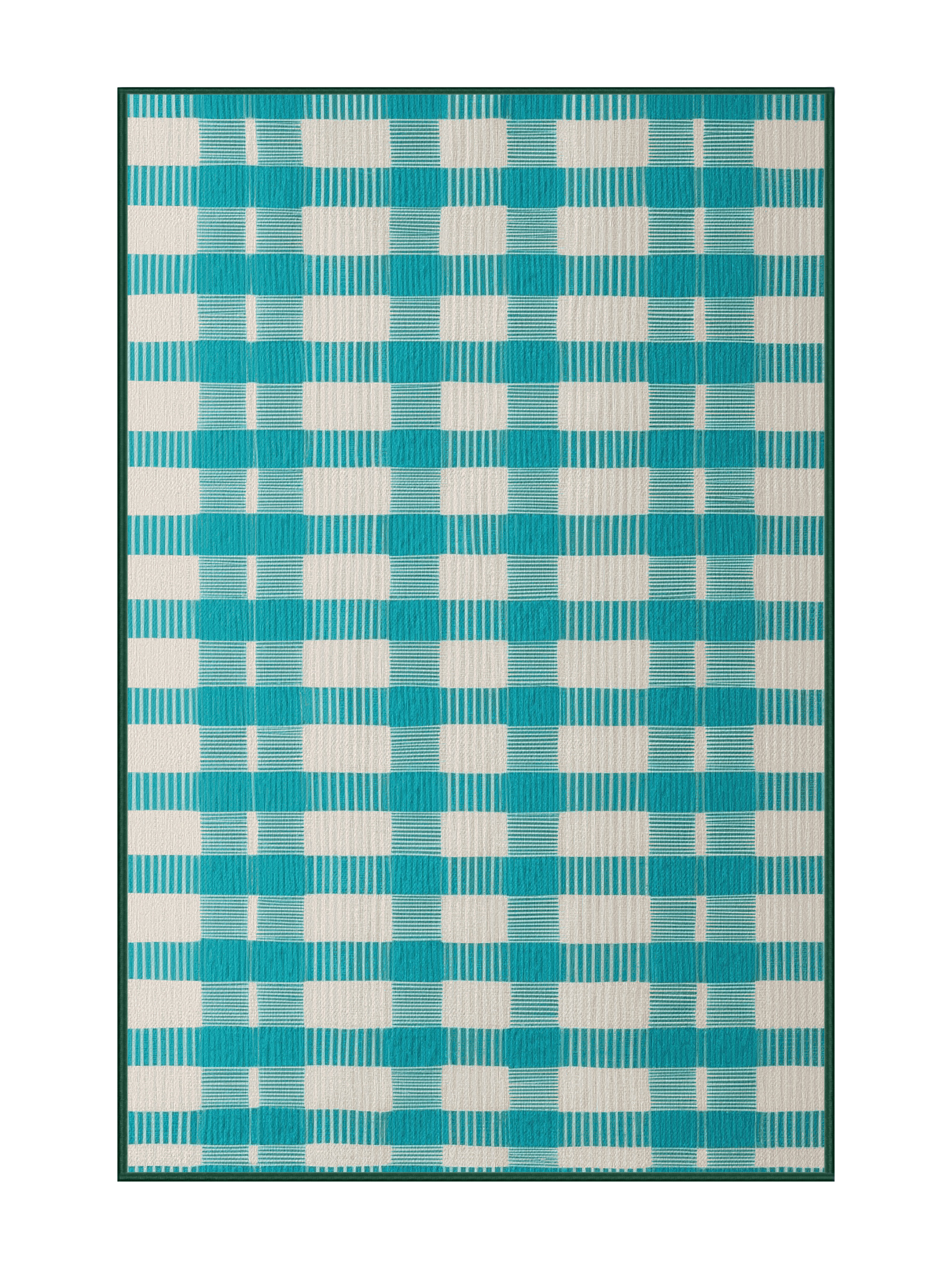 Latitude Run® Machine Washable Checkered Green Area Rug | Wayfair