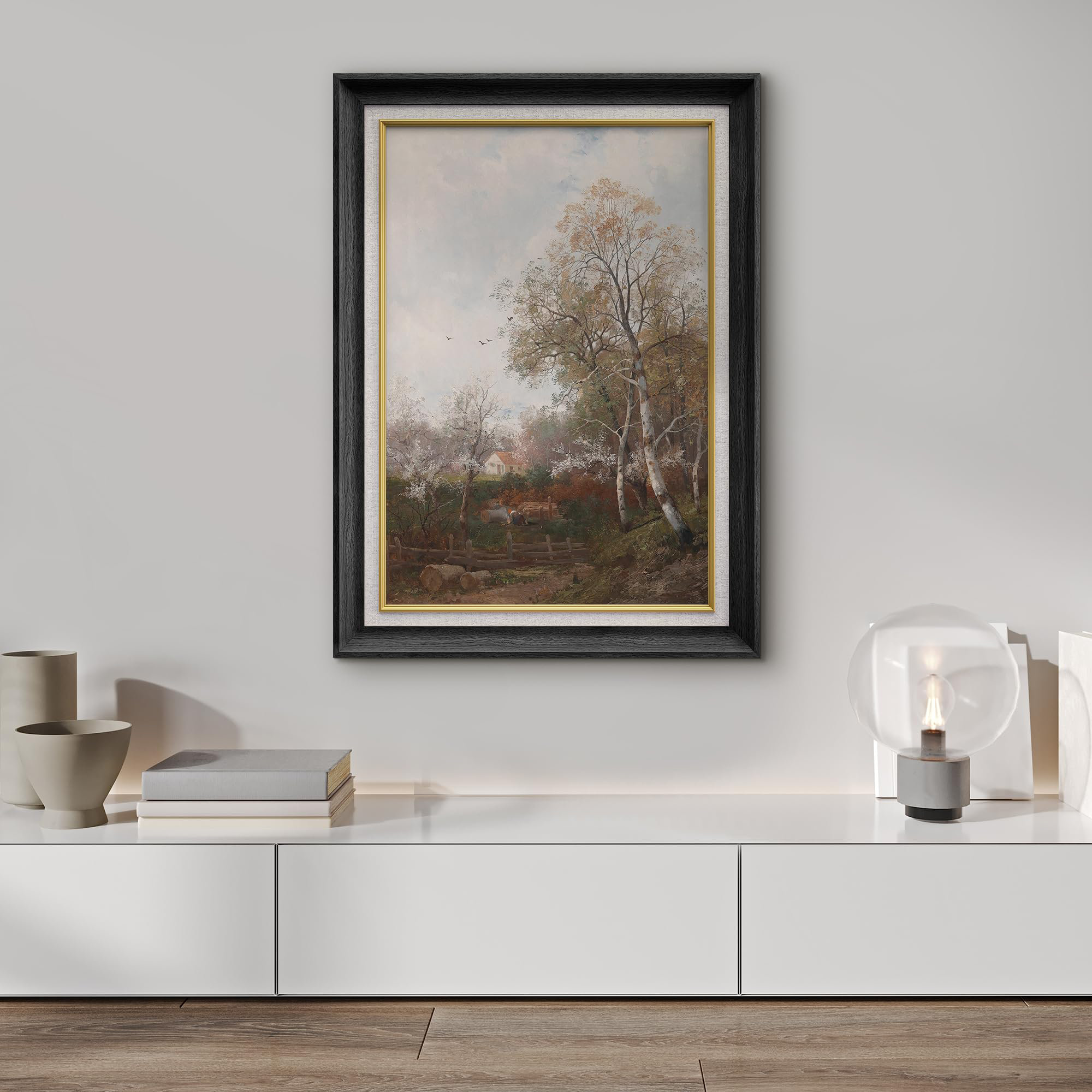 IDEA4WALL Rustic Countryside Autumn Fall Tree Country Village Nature ...