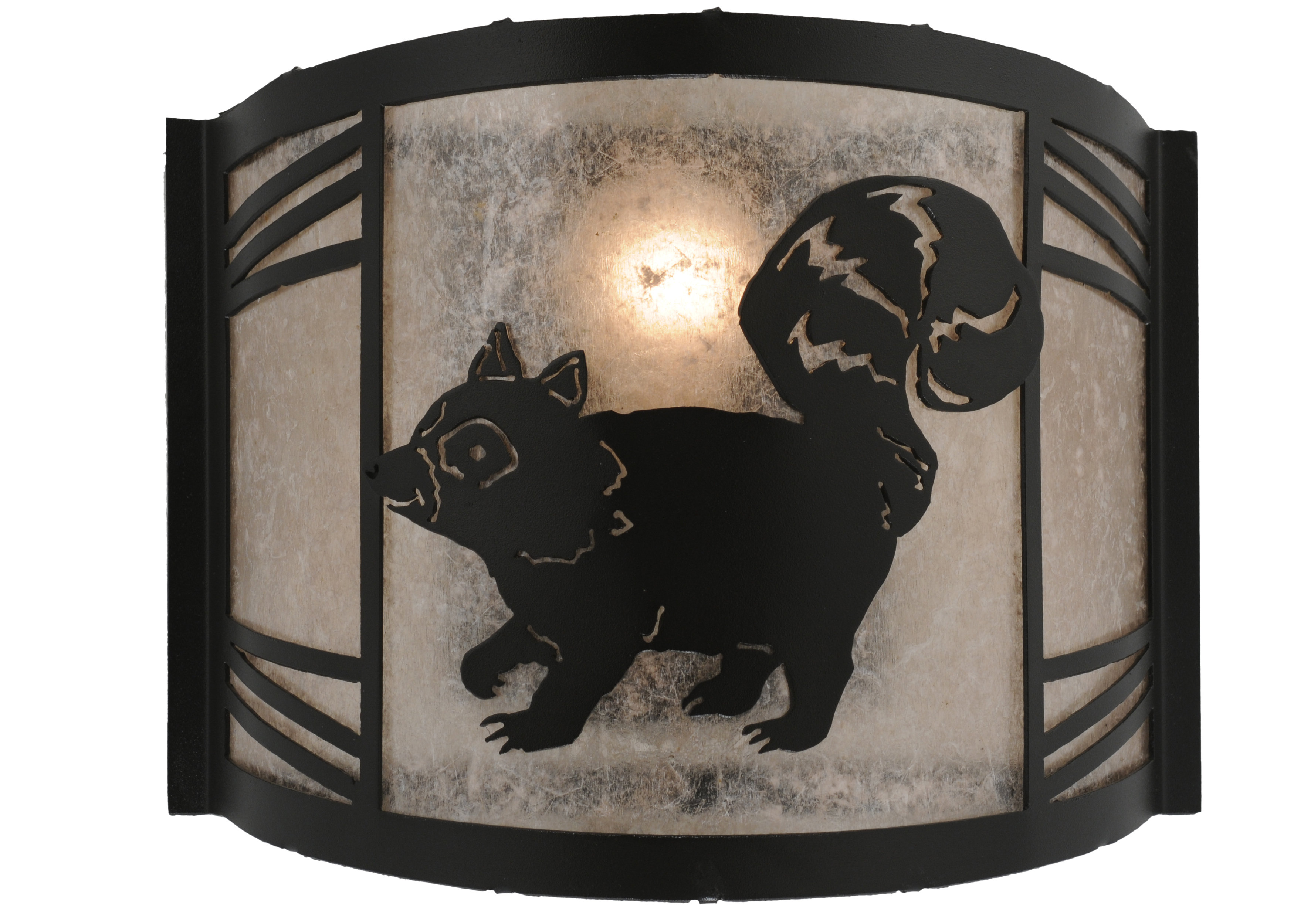 Meyda Lighting 1 - Light Raccoon On The Loose Left Flush Mounted Scone ...