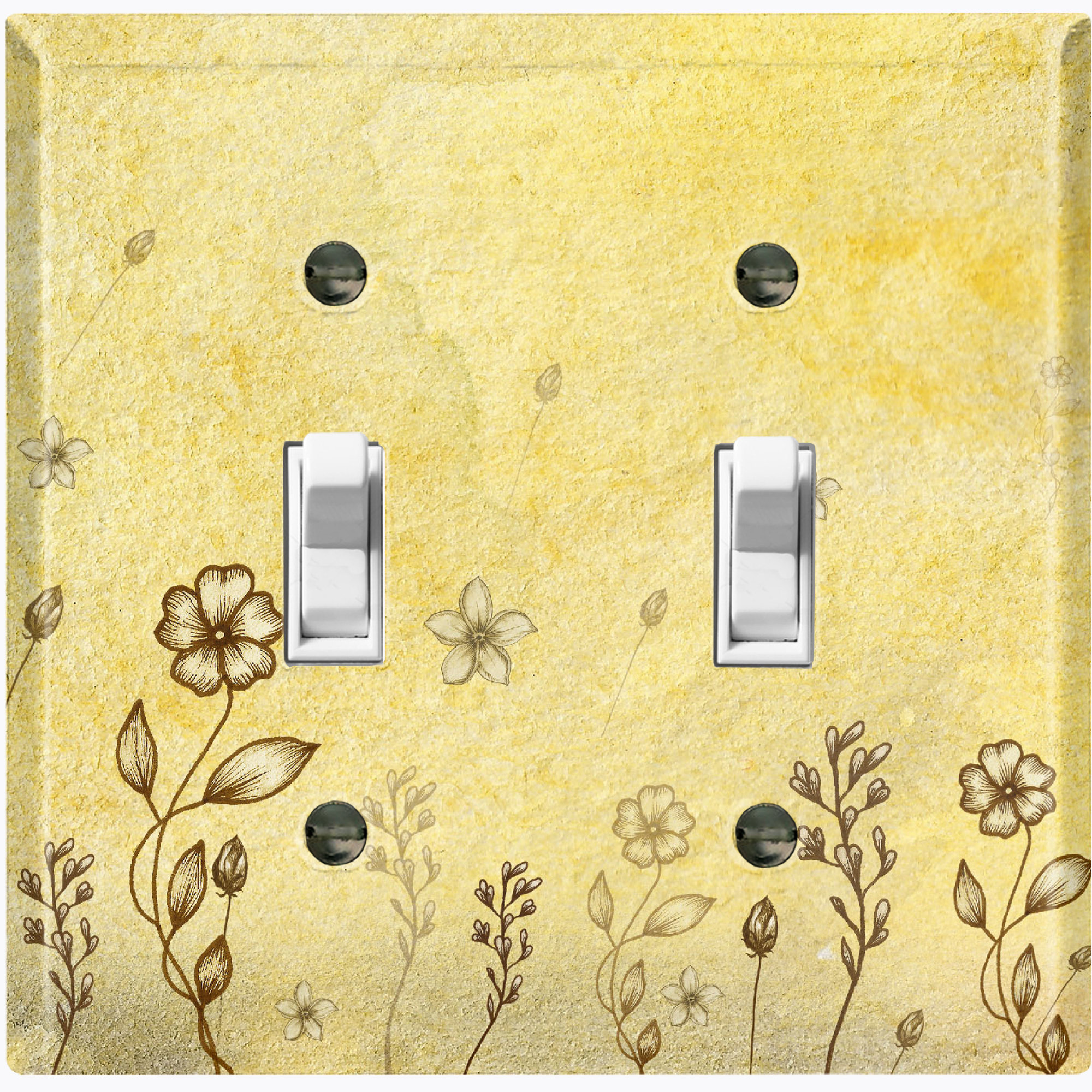 WorldAcc Nature Themed 2 - Gang Toggle Light Switch Standard Wall Plate ...