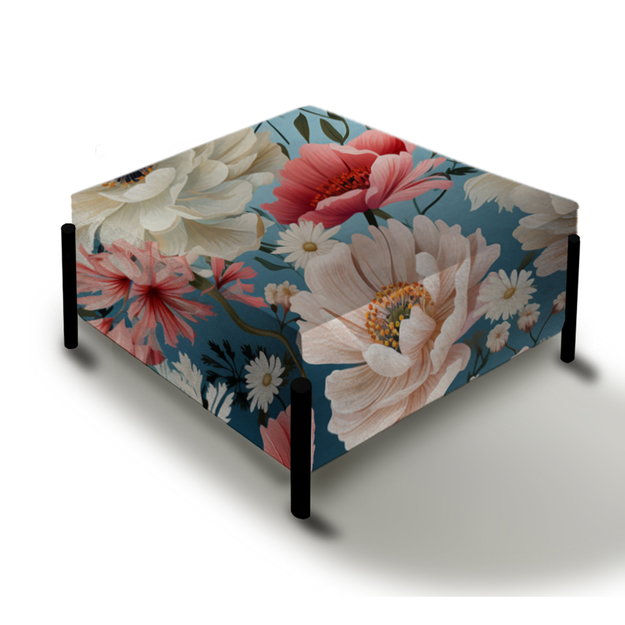 Design Art Ivory & Coral English Countryside Floral Pattern - Floral ...