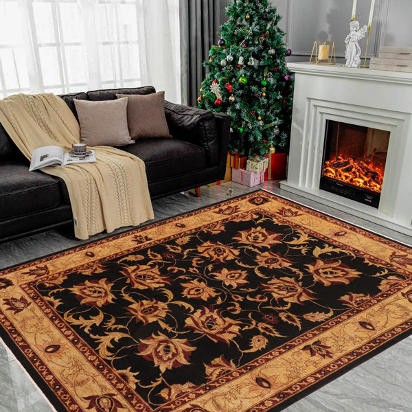 Isabelline One-of-a-Kind 9'4'' x 11'9'' 2000s Area Rug in Black/Brown ...