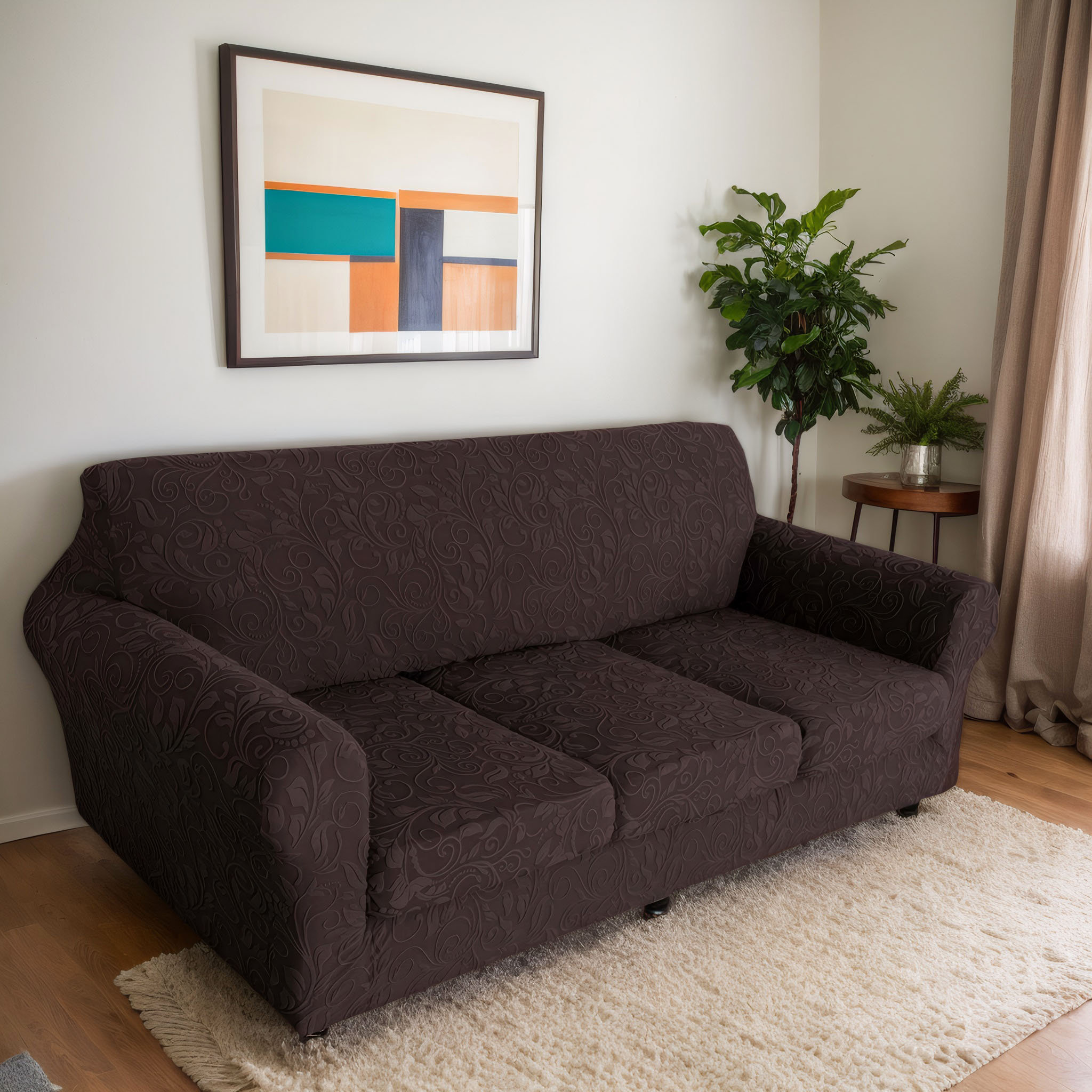 Lark Manor™ Knitted Jacquard Sectional Sofa Cover,Stretch Slipcover ...