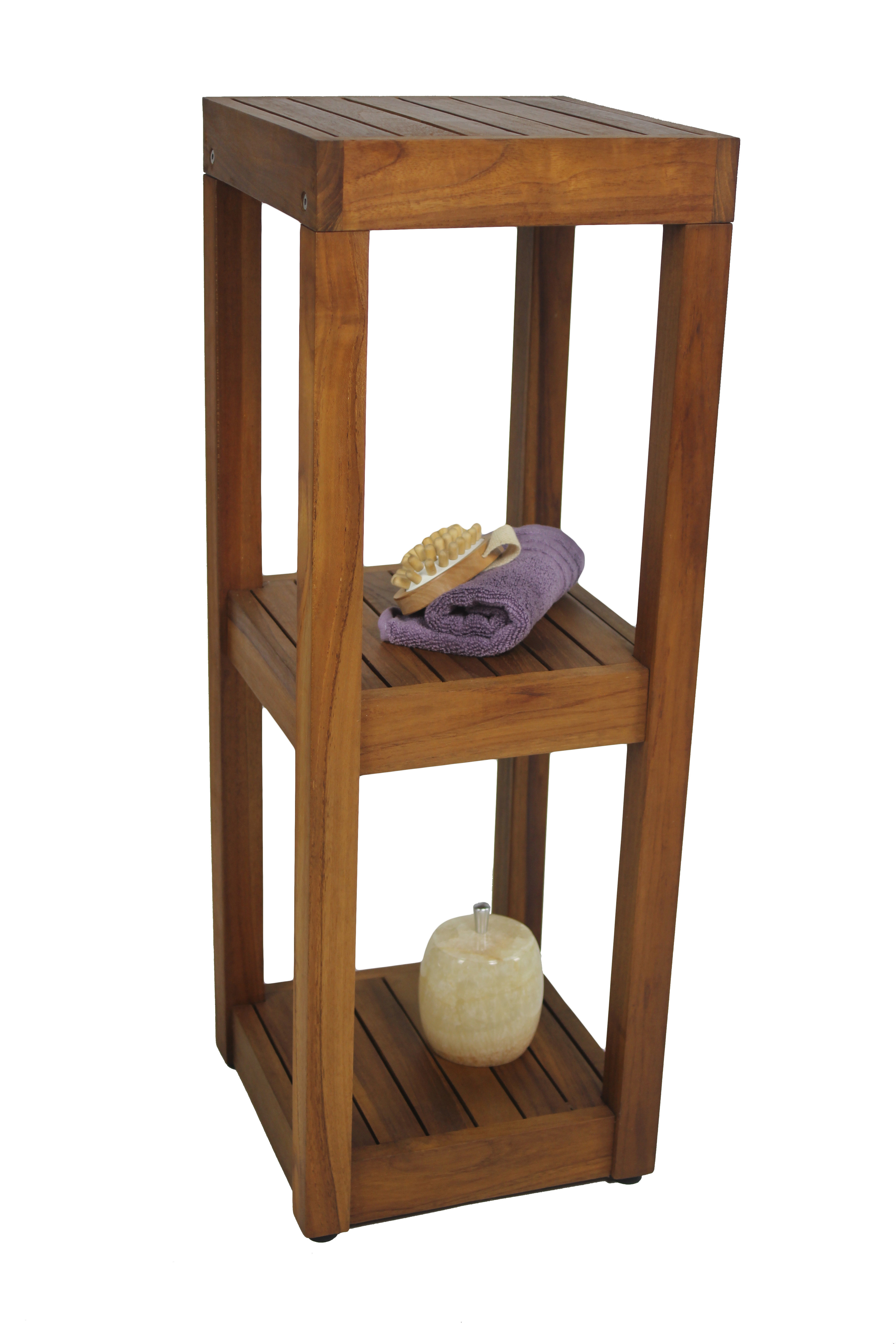 Aqua Teak 12" W x 33.25" H Shelves & Reviews | Perigold