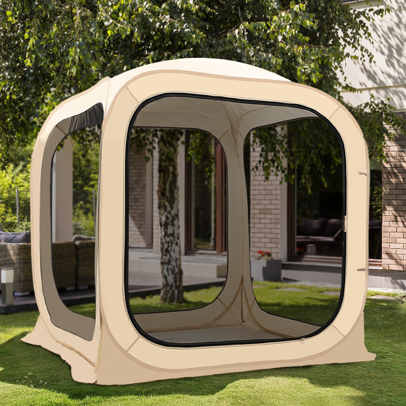 ShangQuan WuLiu Screen House Tent Pop-Up, Portable Screen Room Canopy ...