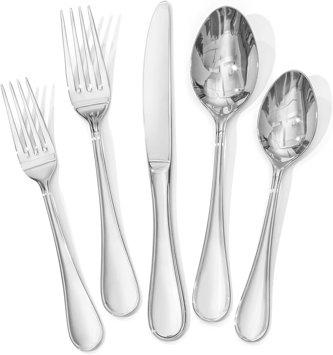 Red Barrel Studio® 20 Piece Silverware Set for 4,Modern Design Cutlery ...