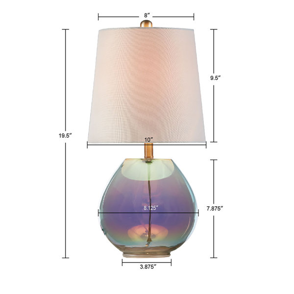 Highland Dunes Cordell Iridescent Glass Table Lamp & Reviews | Wayfair
