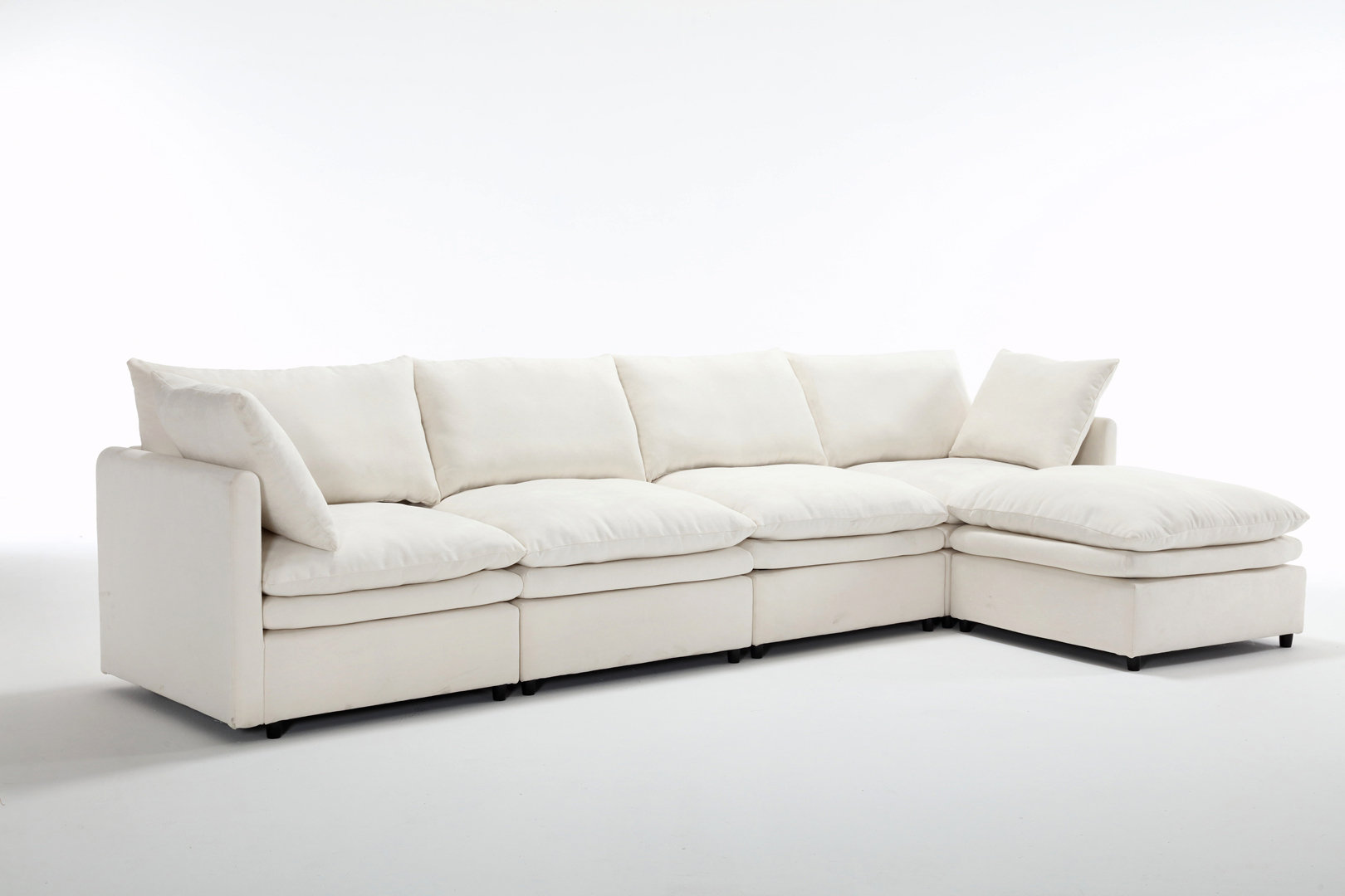 Latitude Run® Sleeper Sofa Couch with Chaise Lounge for Living Room ...