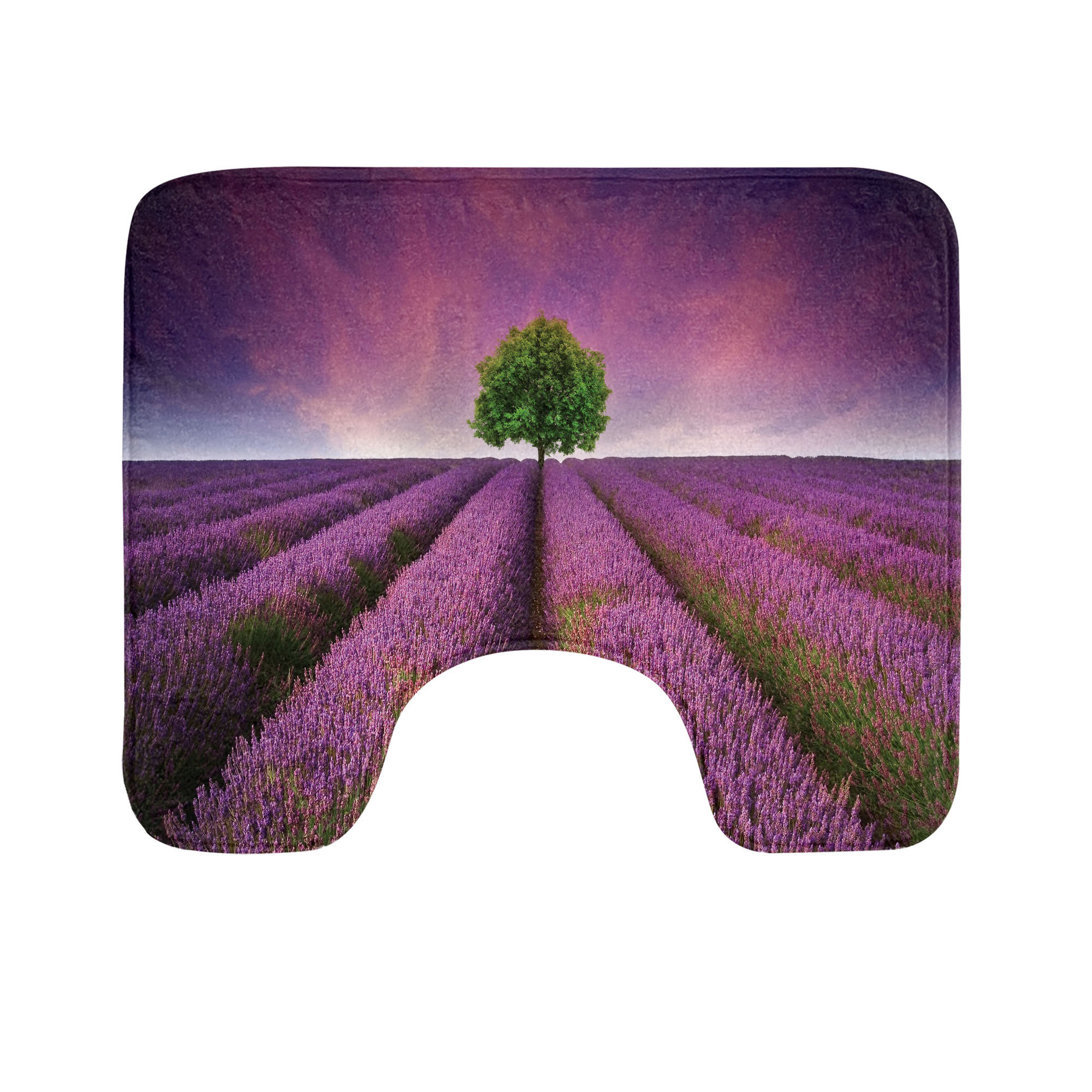 Dakota Fields Purple Toilet Mat U-Shape Bathroom Rug 20" Purple and ...