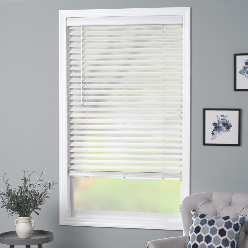 Symple Stuff 2-inch Room Darkening Textured Cordless Faux Wood Blind ...