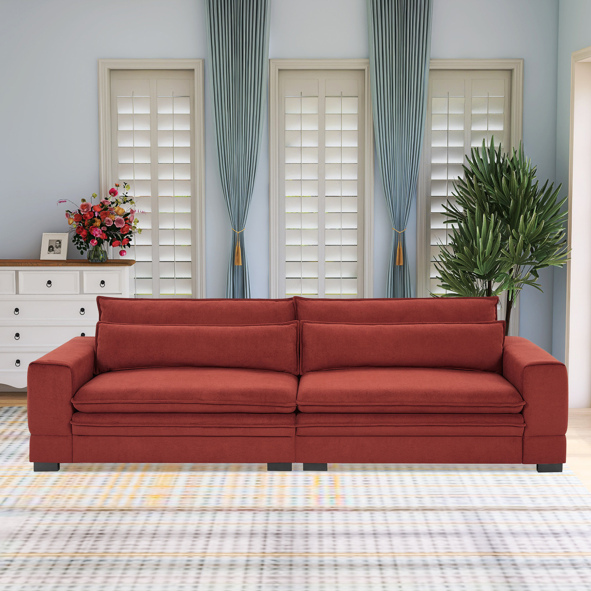 Wade Logan® Arqile 104.72" Upholstered Sofa | Wayfair