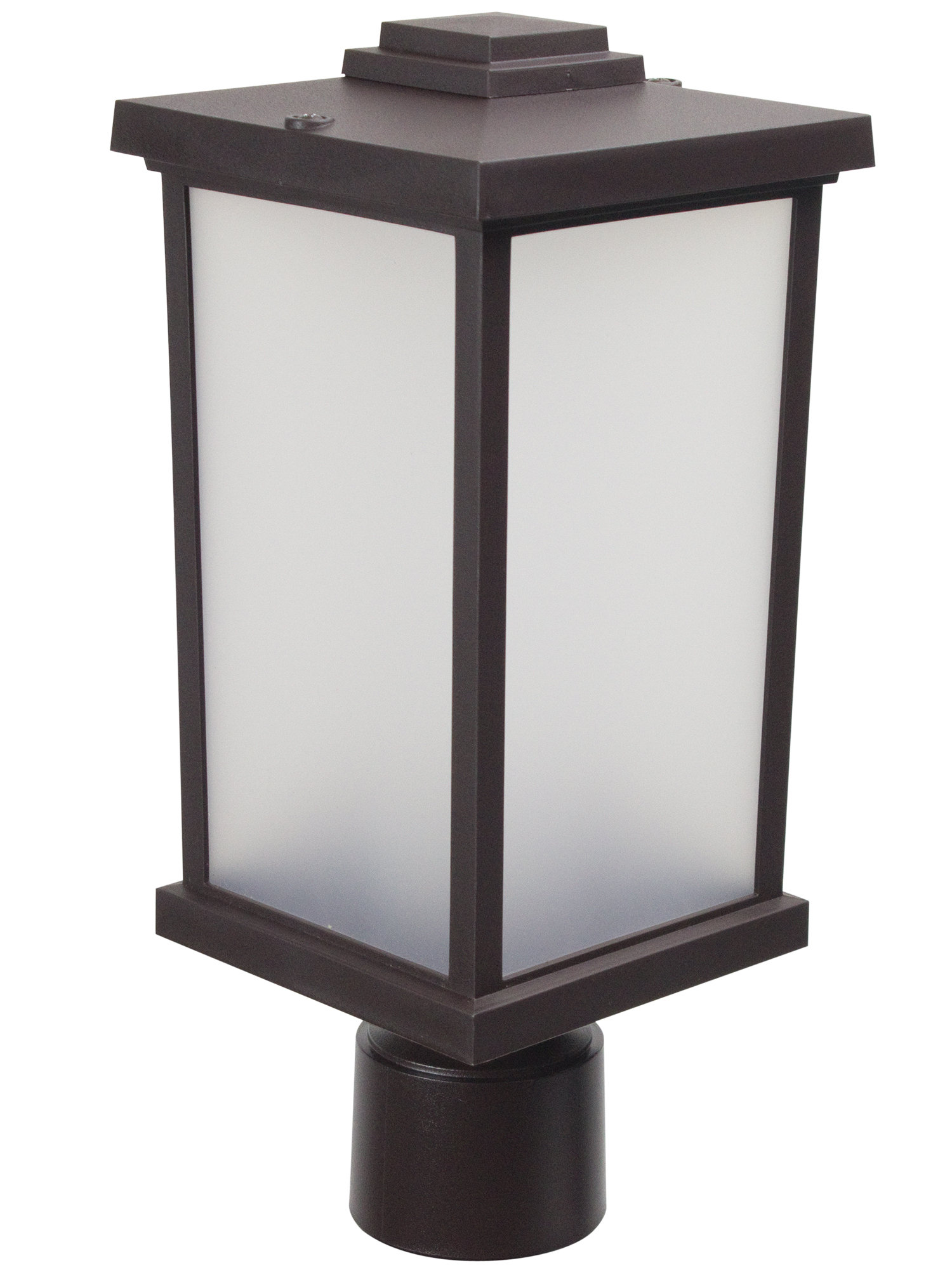 Solus Artisan Square Post Top Fixture with Frosted Acrylic Lens & LED ...