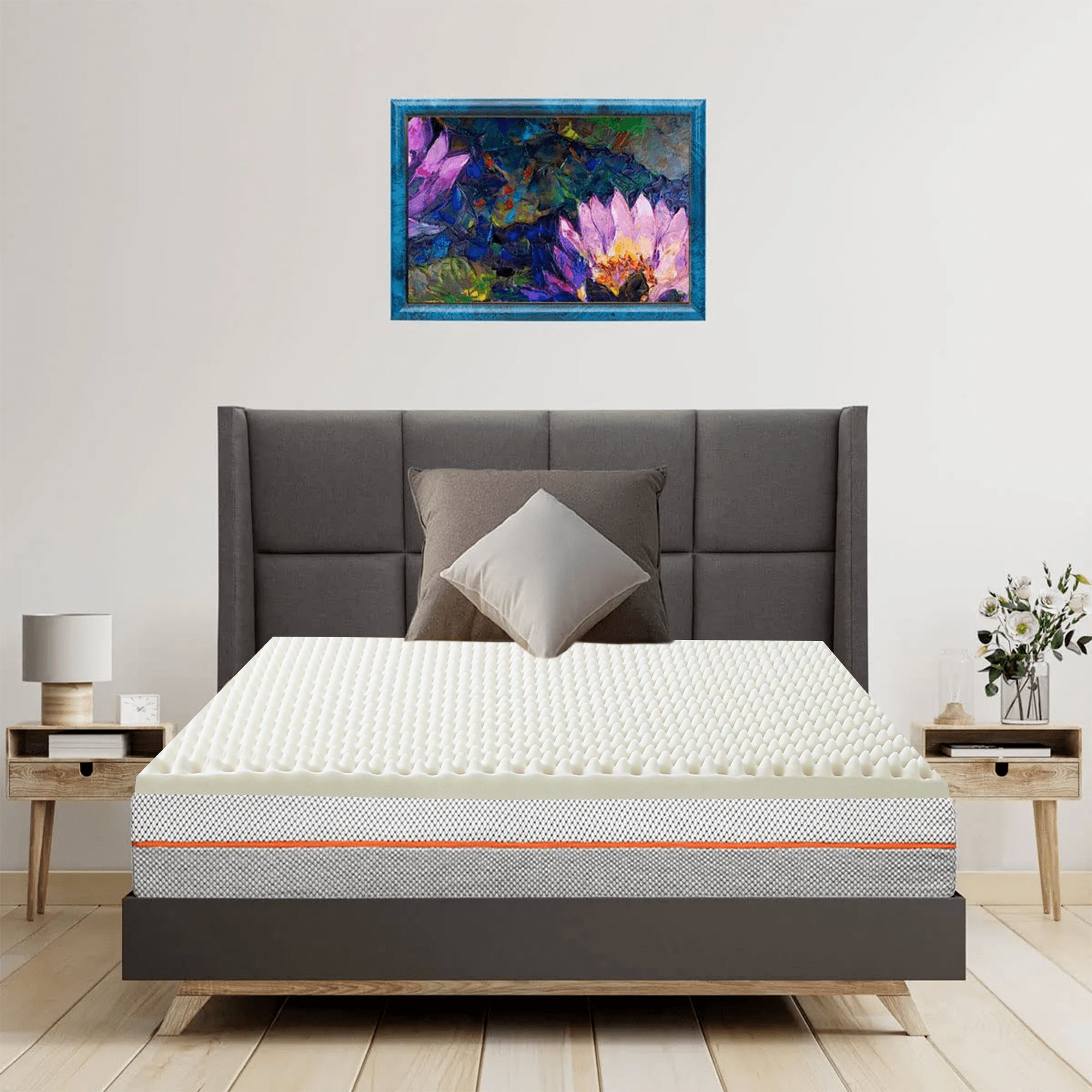 Alwyn Home 1-inch Medium Firm Foam Toppers with Convoluted Egg Shell ...