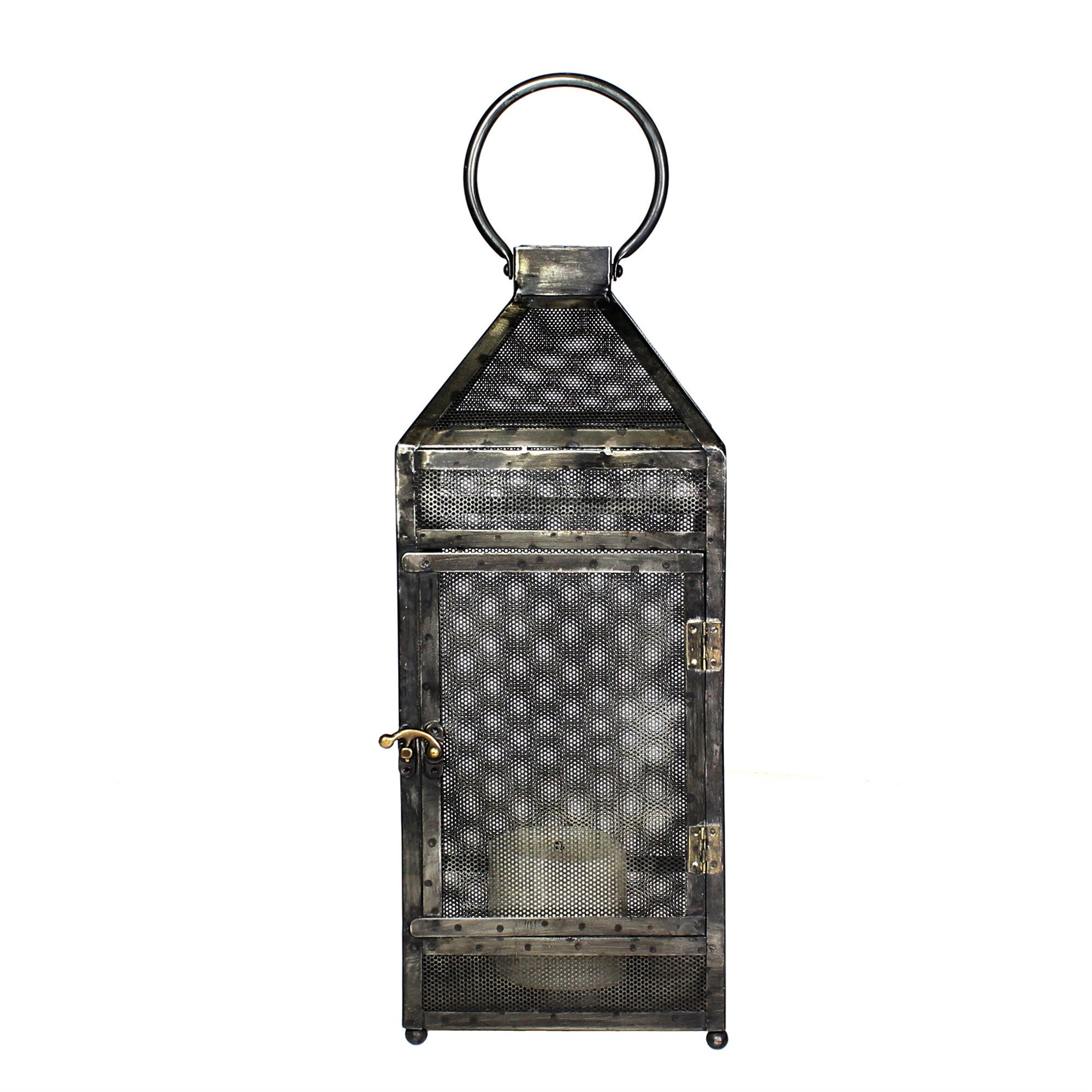 August Grove® Metal Mesh Rustic Lantern & Reviews | Wayfair