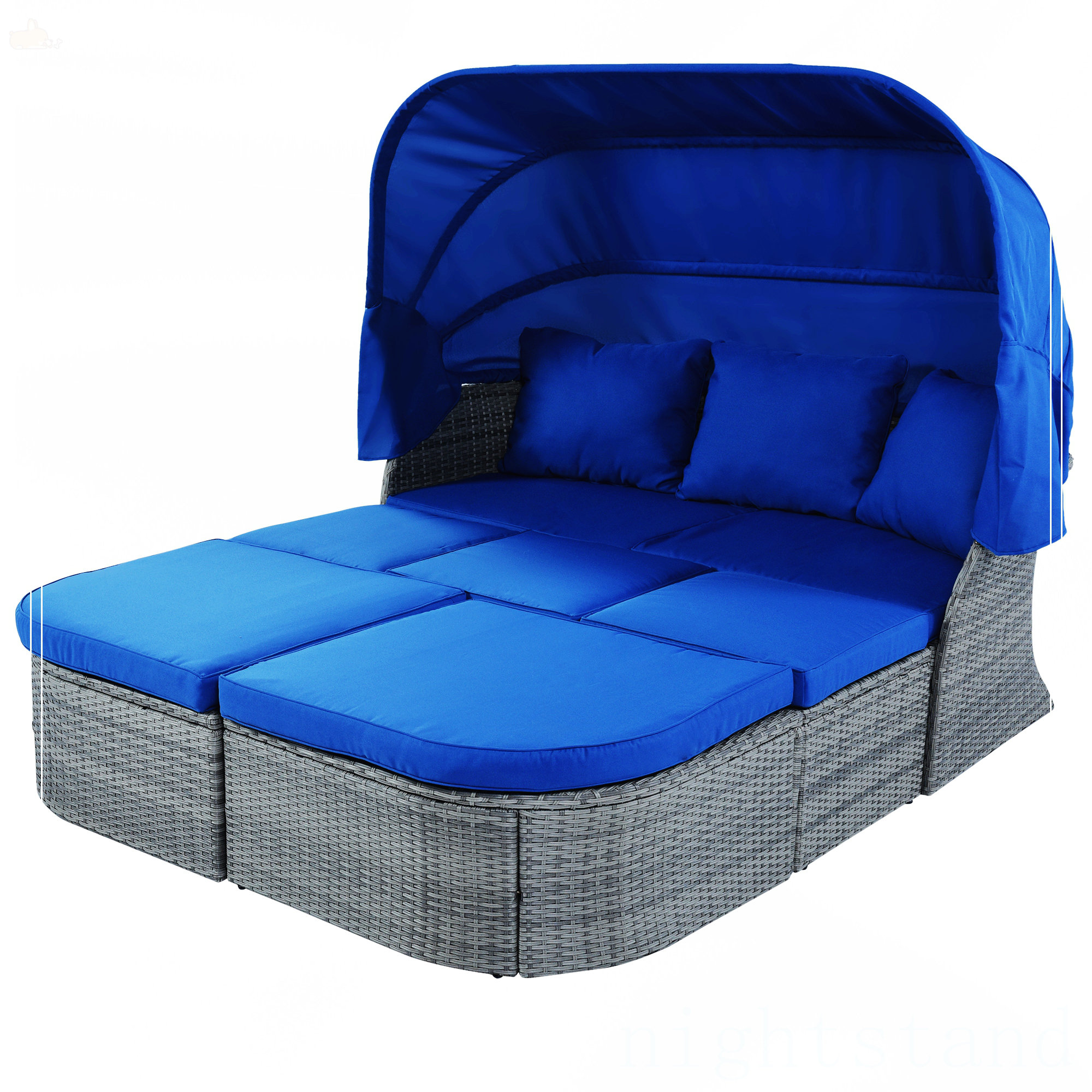 Hokku Designs Outdoor Patio Furniture Set Daybed Sunbed With ...