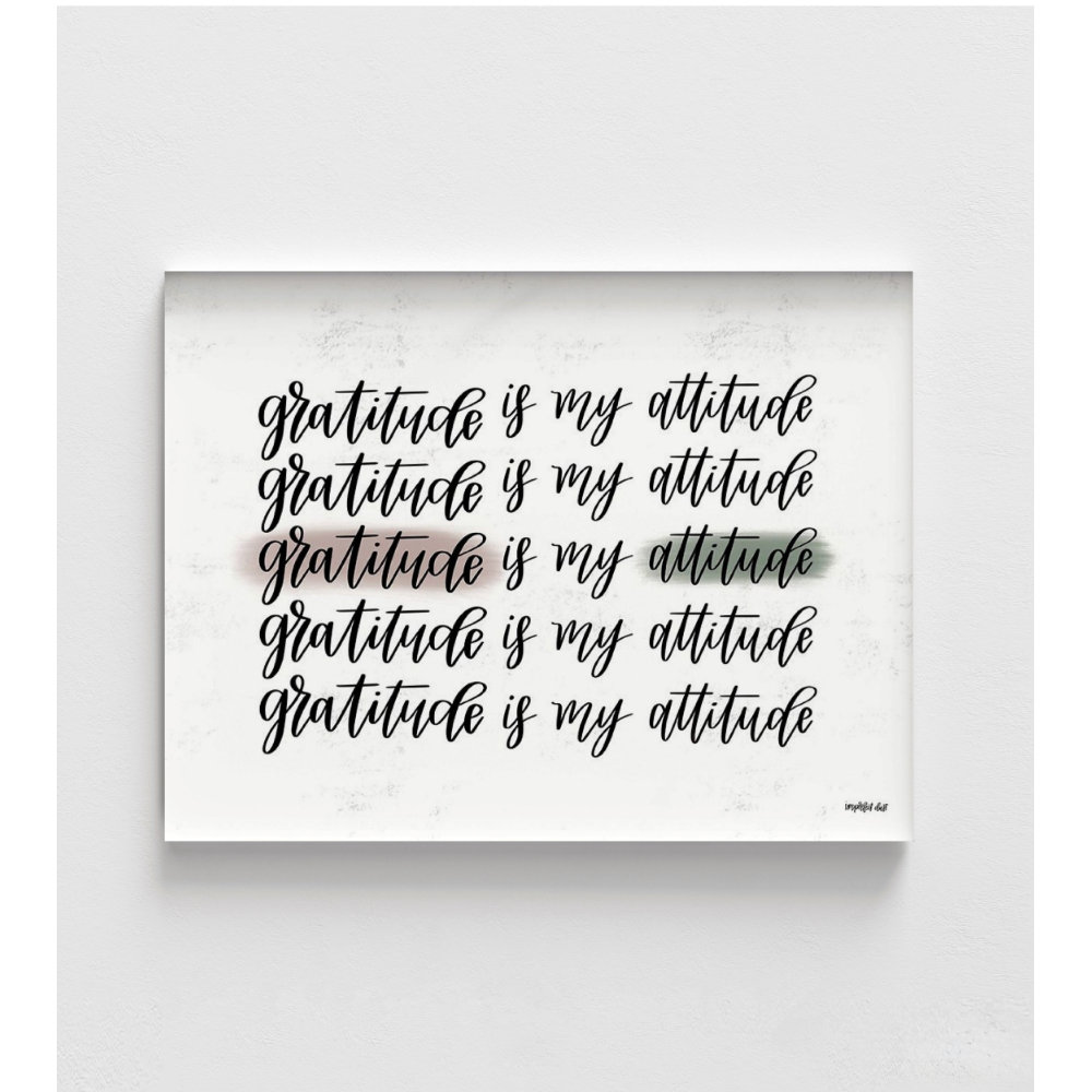 WeFrameArt Gratitude Is My Attitude, Gratitude Typography Poster Print ...