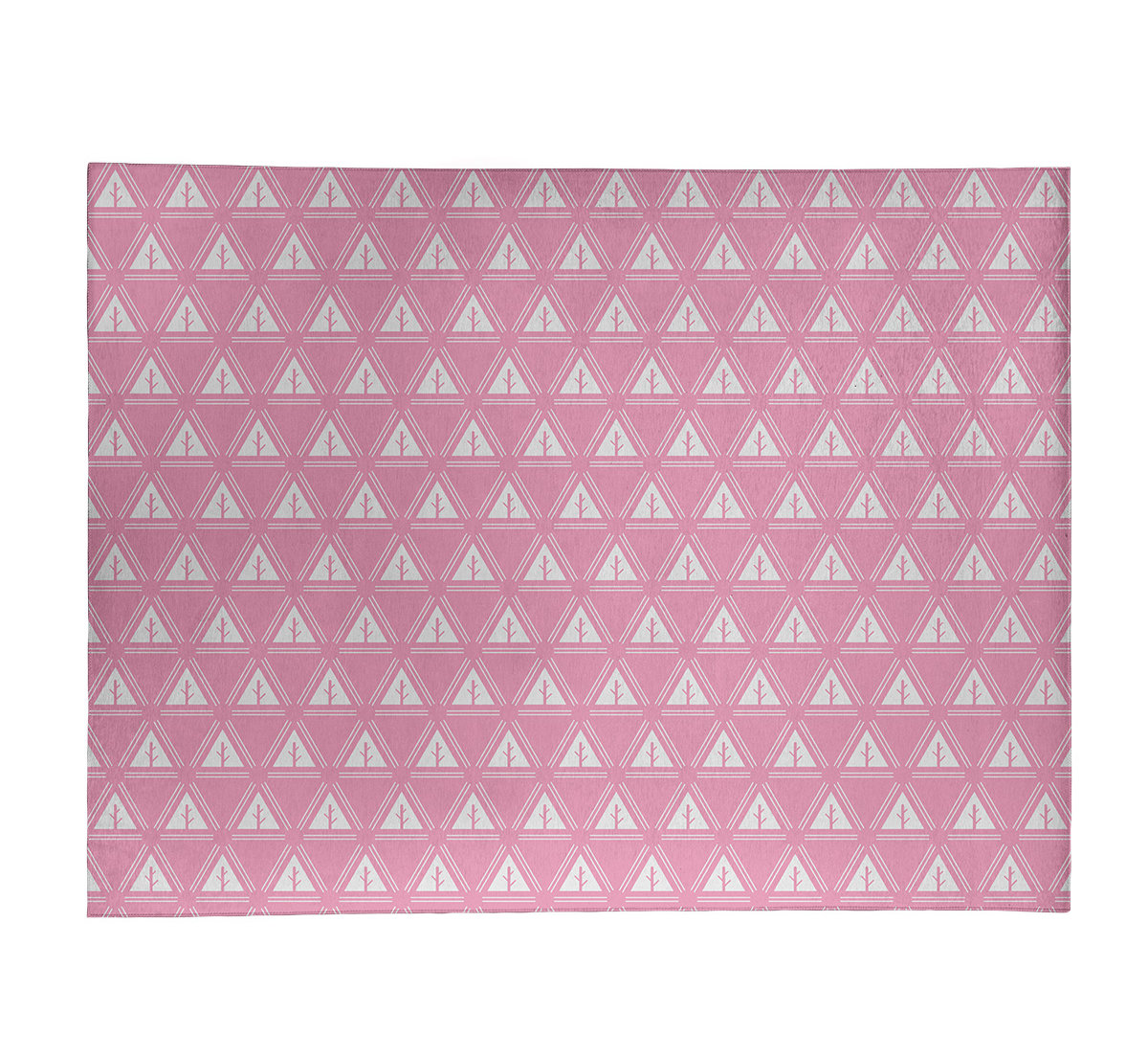 East Urban Home Minimalist Tree Pink/White Area Rug | Wayfair