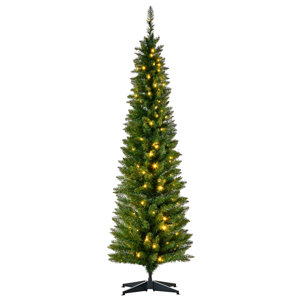 The Twillery Co. Realistic Artificial Christmas Tree with 200 LED ...