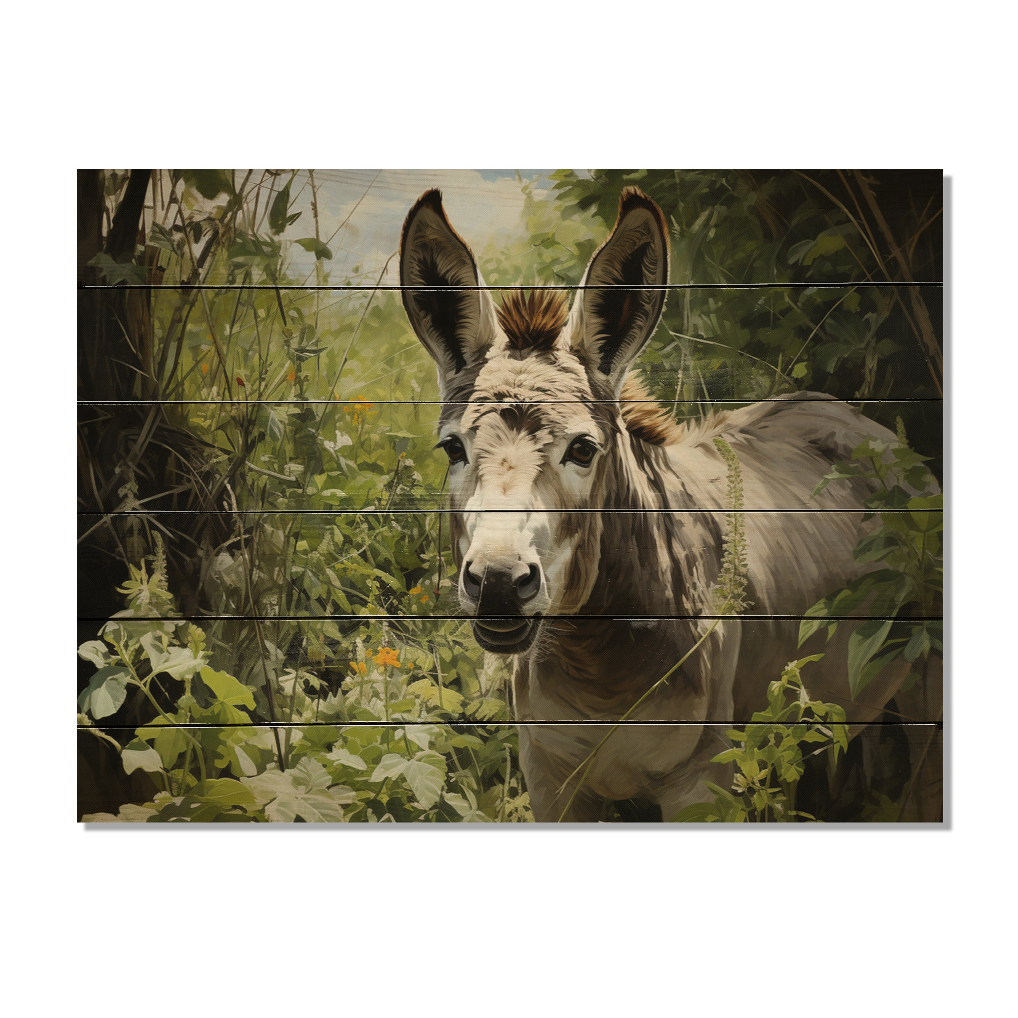 Loon Peak Grey Donkey Gentle Companion Pastoral - Animals Print On ...