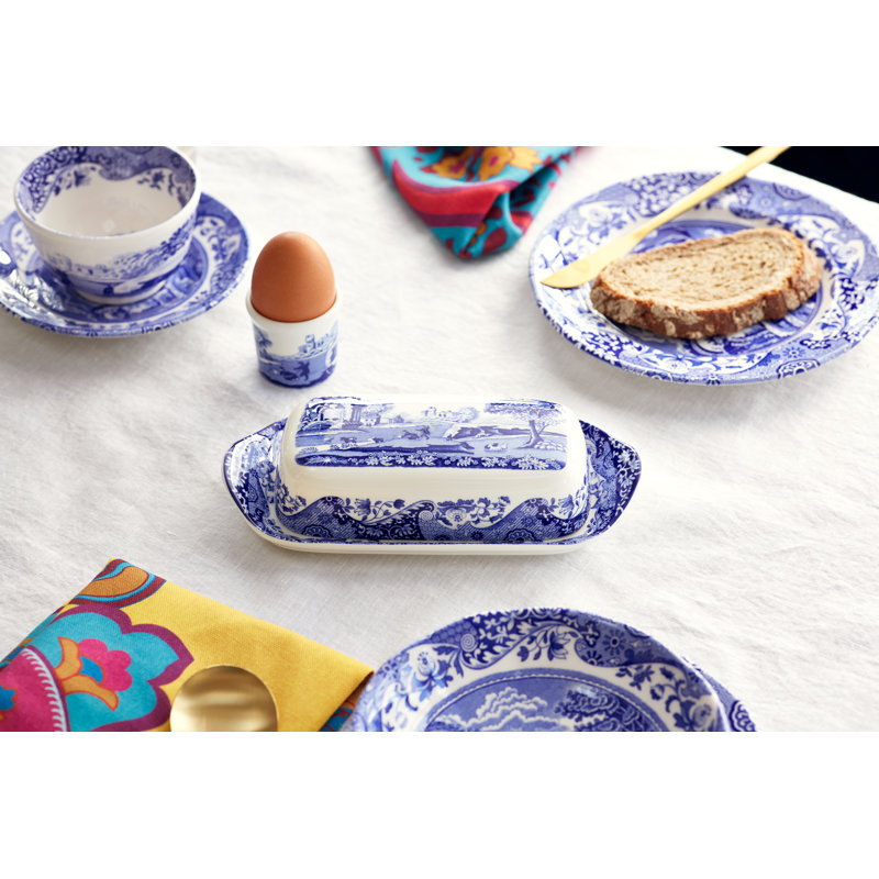 Spode Blue Italian Covered Butter Dish 8X4" & Reviews | Wayfair