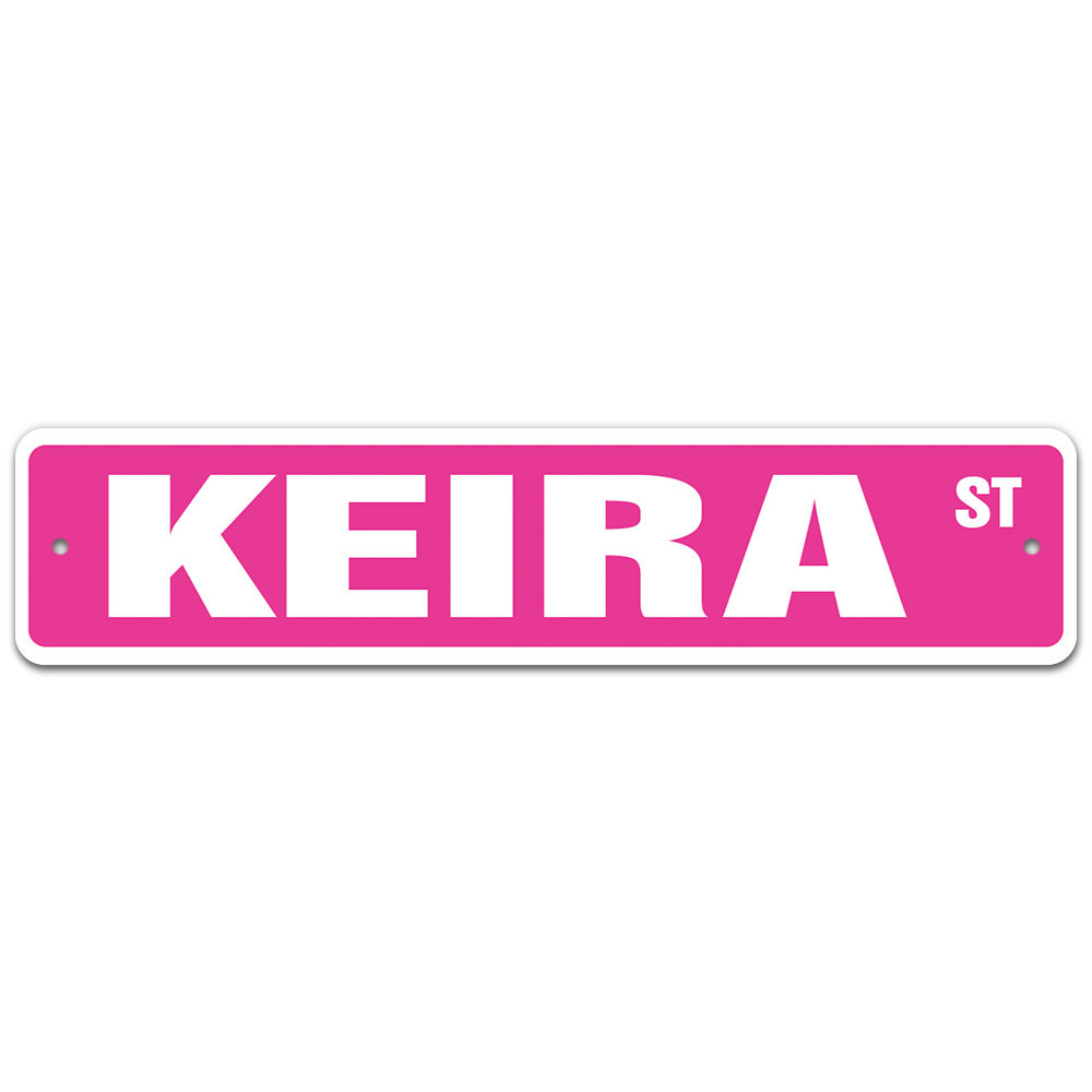 Trinx KEIRA Aluminum Street Sign Childrens Name Room Metal Sign ...