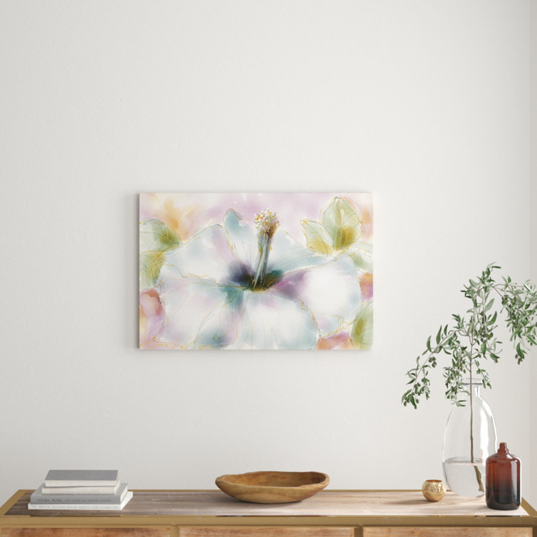 East Urban Home Pastel Hibiscus by Arthur Pina - Wrapped Canvas ...