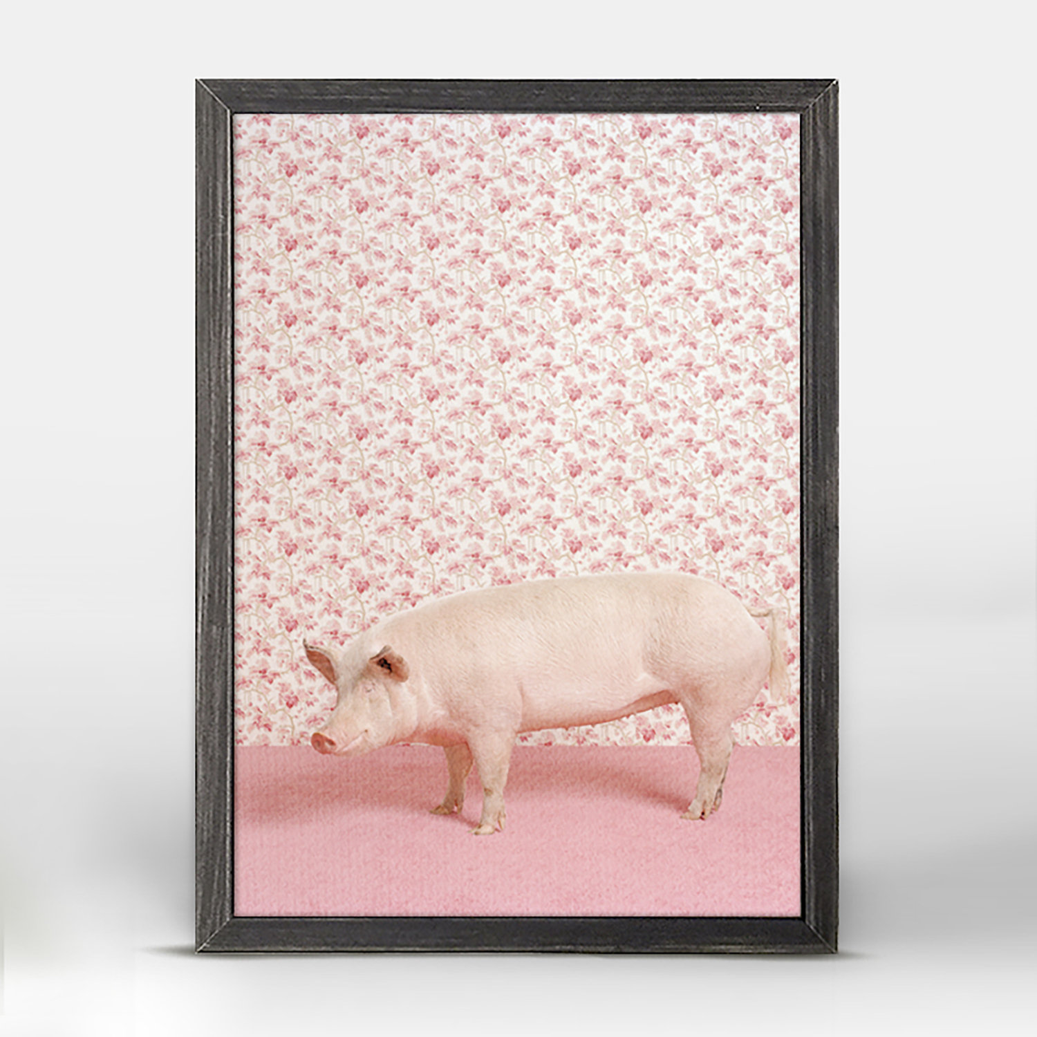GreenBox Art « porc sur rose » par catherine ledner, reproduction de ...