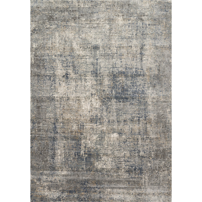 Williston Forge Eleanore Performance Denim/Slate Rug & Reviews | Wayfair