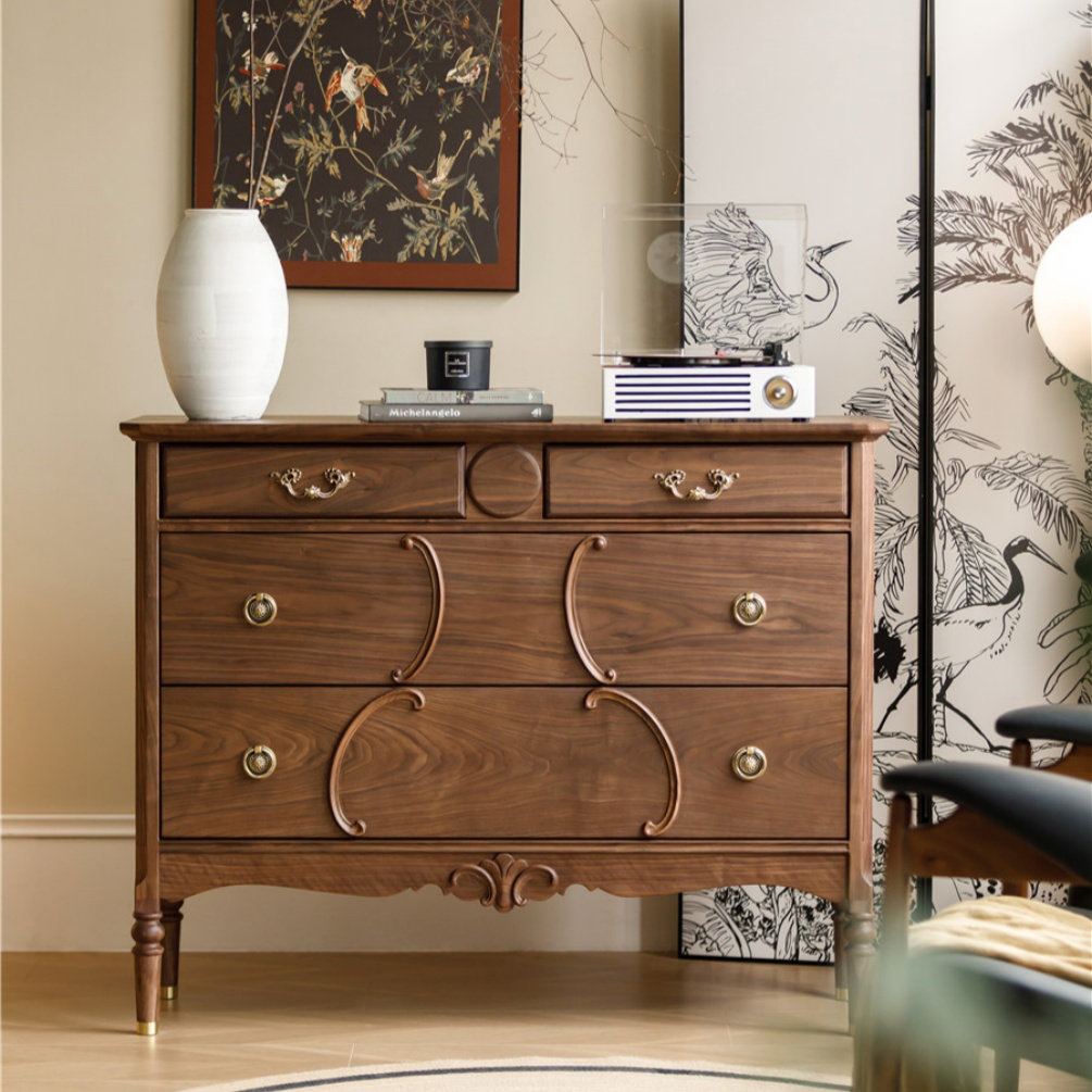 Dream cabinet Black Walnut Storage Closet In Bedroom Solid Wood Accent ...