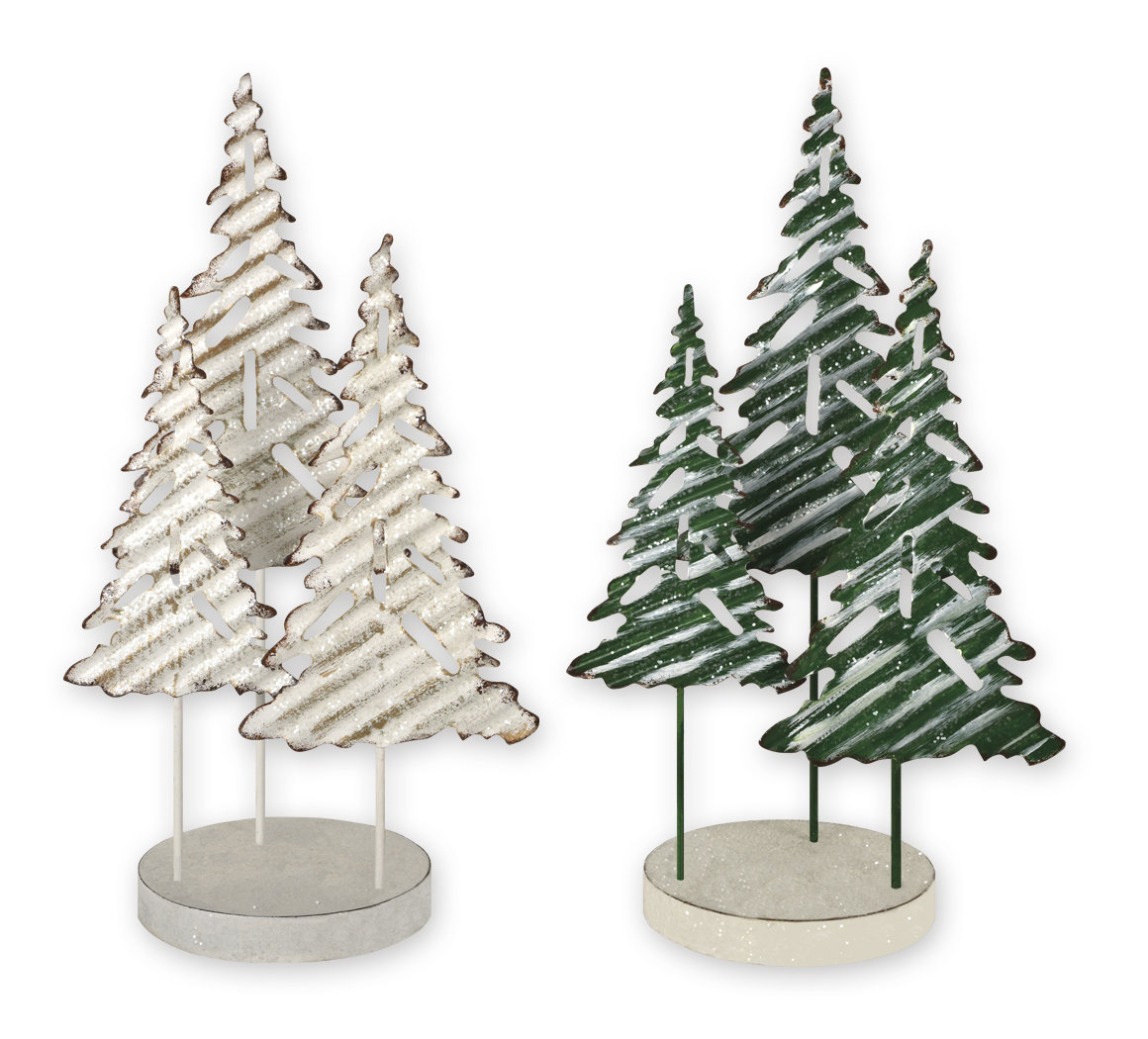 The Holiday Aisle® Set of 2 Winter Trees Tabletop | Wayfair