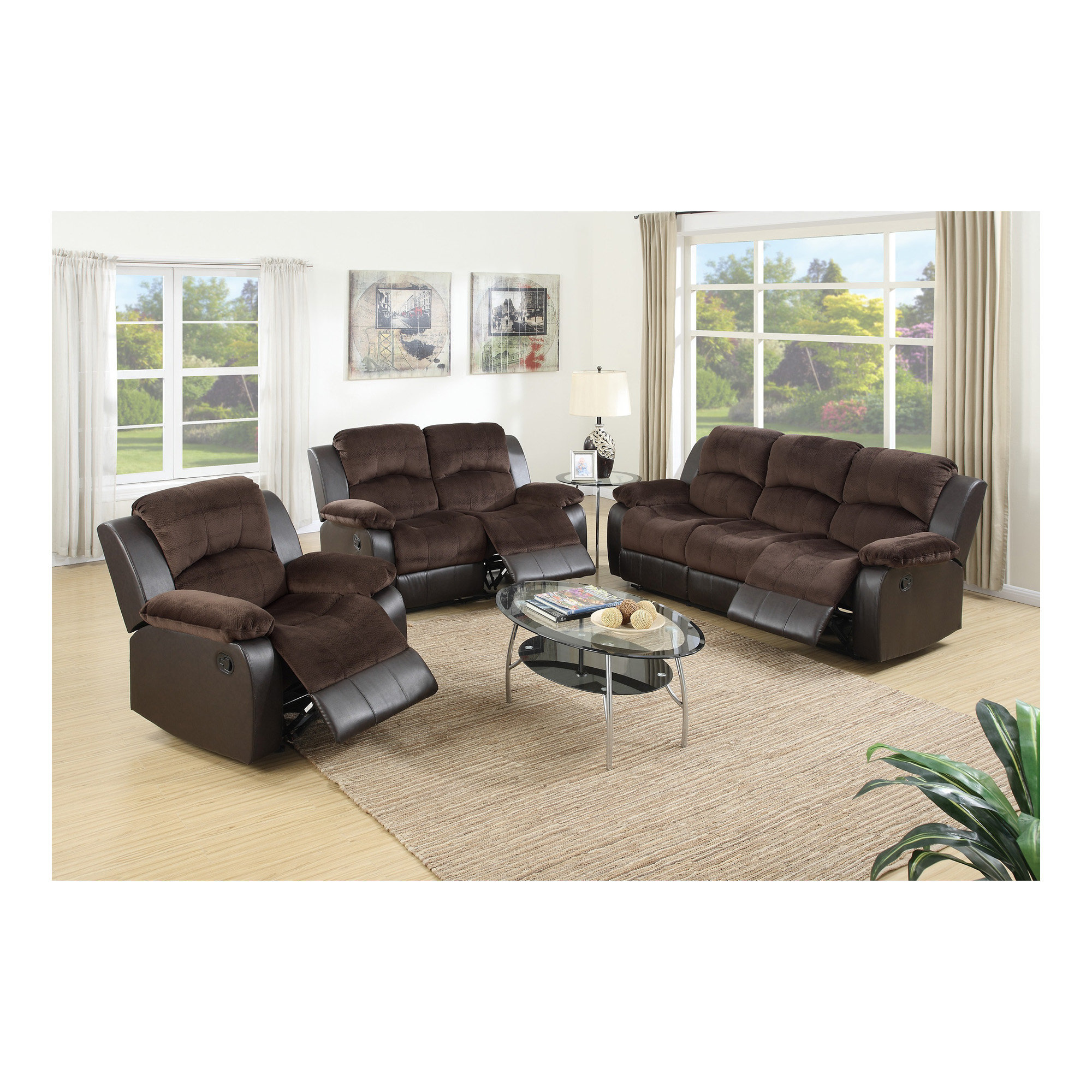 Latitude Run® New Contemporary Motion Sofa 1pc Couch Living Room ...