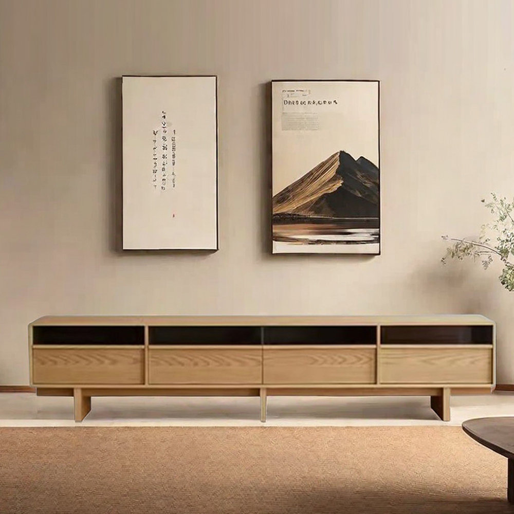 ComfyFurnituress Medieval Style Minimalist Solid Wood TV Cabinet 86.61 ...