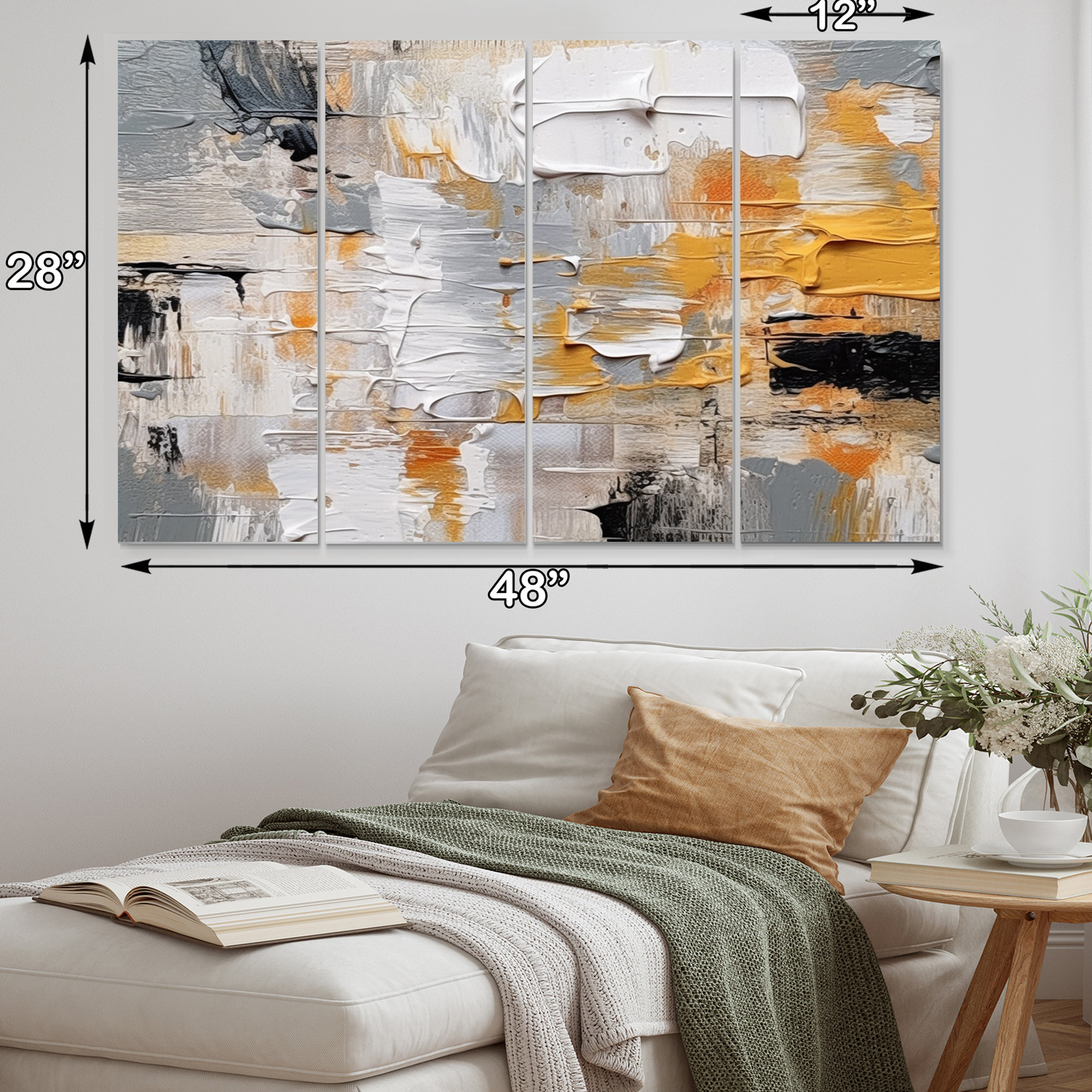 Wrought Studio™ Beige and Gold Cubist Kaleidoscope III - Cubism Metal ...