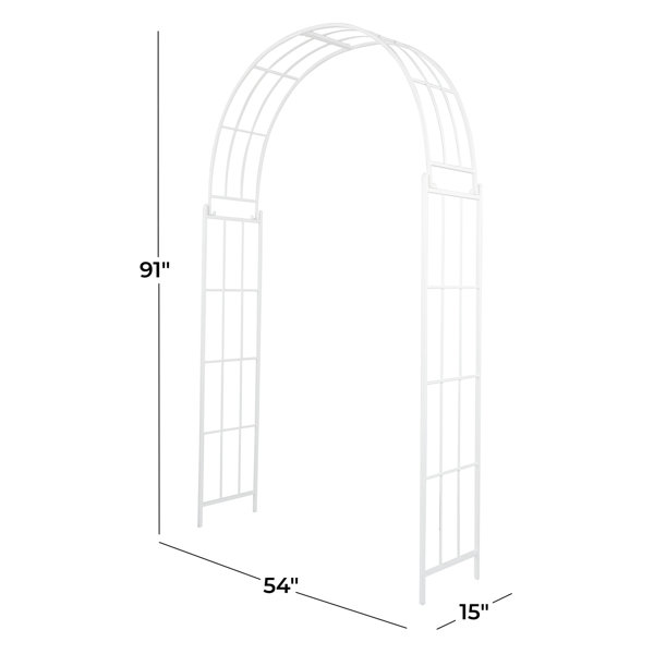 Red Barrel Studio® Coletin Metal Indoor Outdoor Arched Garden Arbor ...