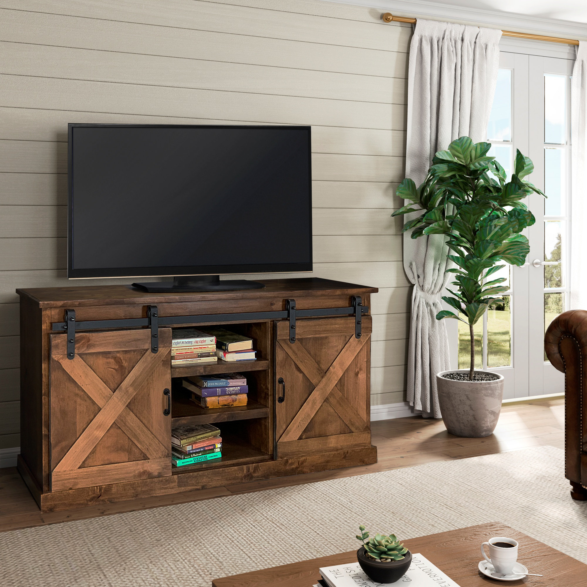 One Allium Way 66 Inch TV Stand Console For Tvs Up To 80 Inches, No ...