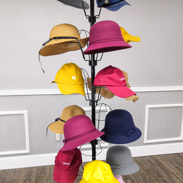 Rebrilliant 6-Tier 24 Hat Rotating Hat Display Rack Free Standing ...