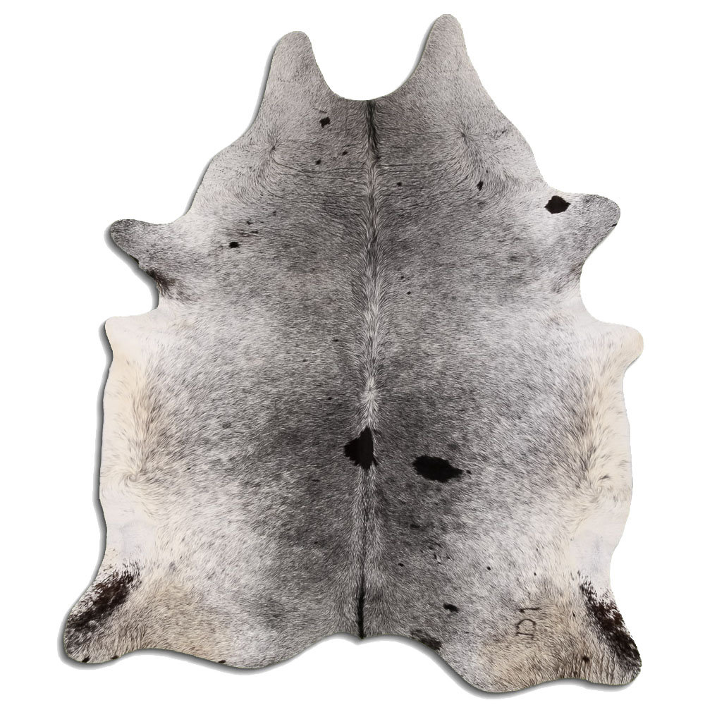 Gracie Oaks Chandra Animal Print Handmade Cowhide Gray Area Rug | Wayfair