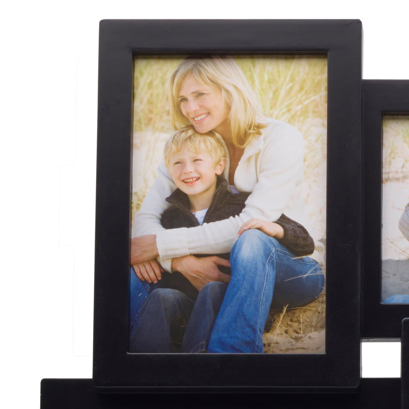 Latitude Run® 9 Opening Photo Collage Frame, Displays Four 4X6 And Five ...