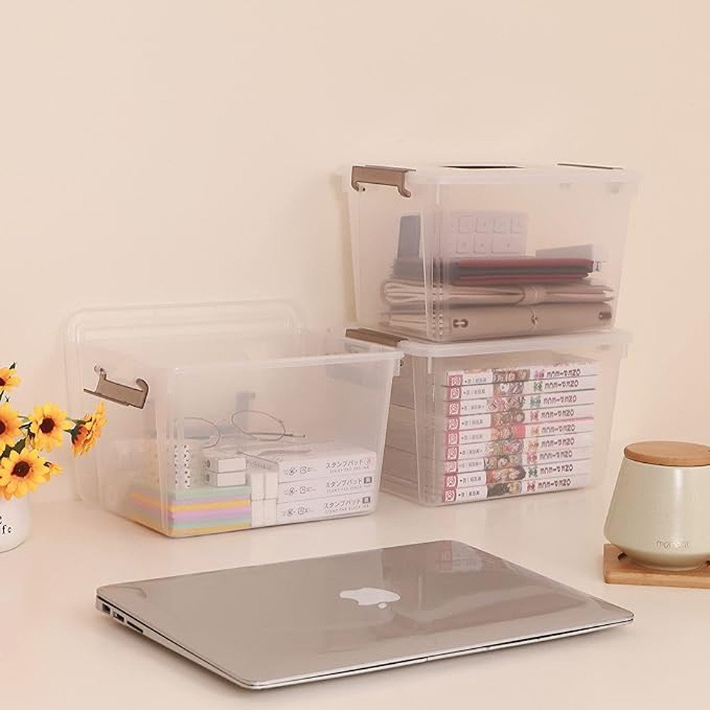 Rebrilliant Citylife 6 Packs 6 Qt Plastic Storage Bins With Latching ...