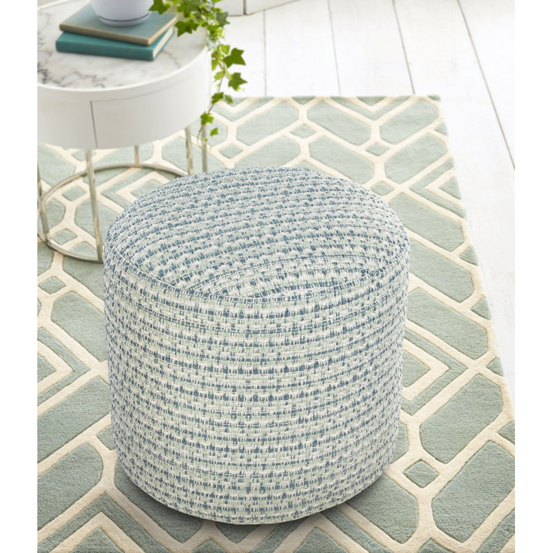 Beachcrest Home Filippo Coastal Indoor/Outdoor Round Ottoman Pouf ...