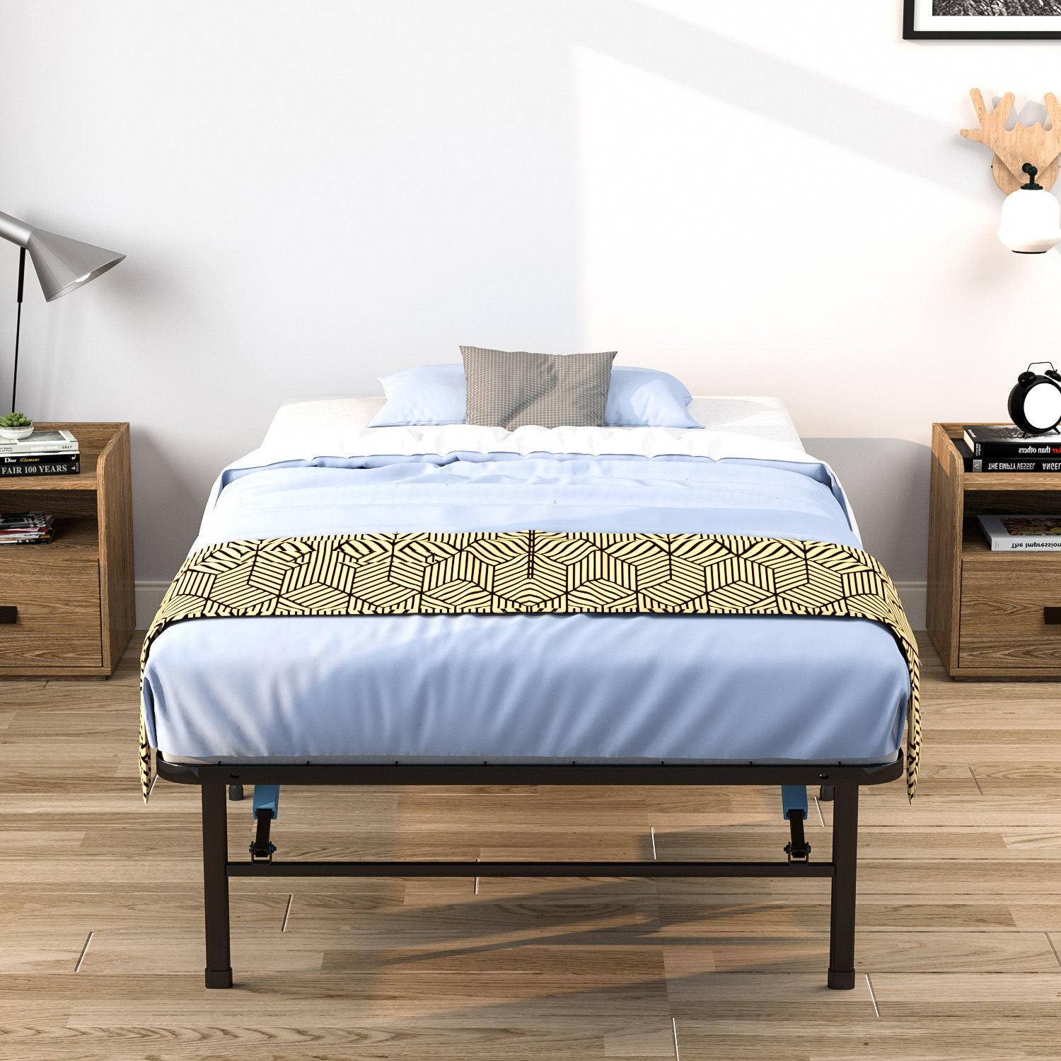 Hokku Designs Iassac 14" High Bed Frame, Smart Foldable Very Easy ...