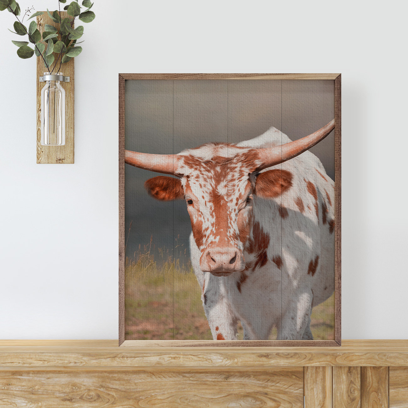 August Grove® Speckled Longhorn Cow | Wayfair