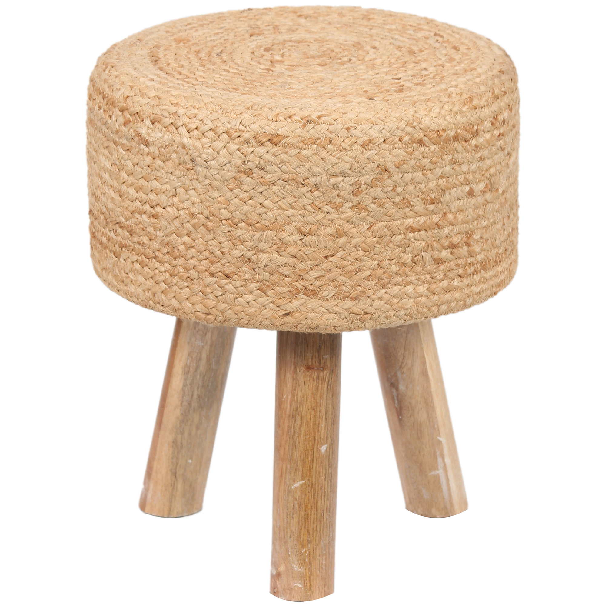 Gracie Oaks Handmade Jute Kilim Upholstered Round Stool - Wayfair Canada