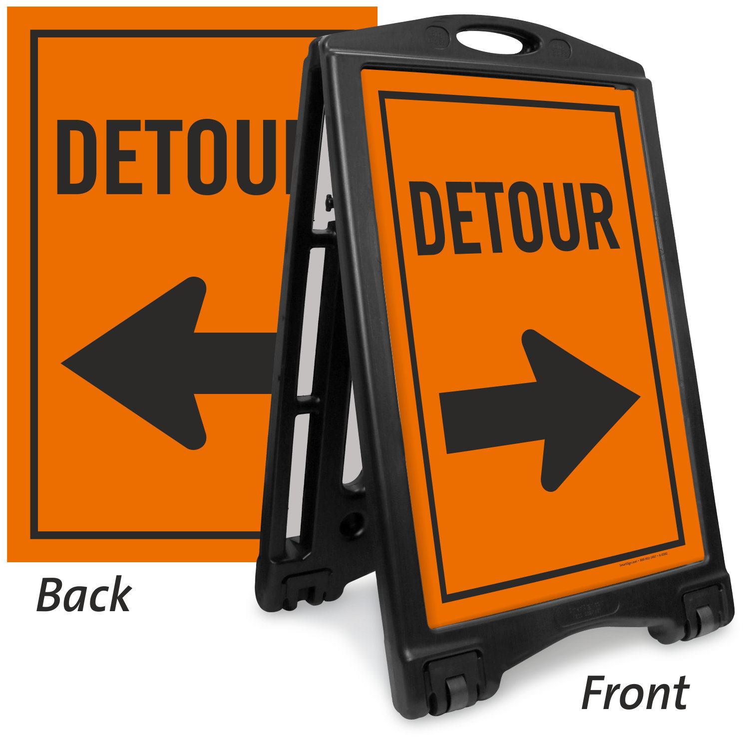 SmartSign Detour (With Arrow) Portable Sidewalk Sign - Wayfair Canada