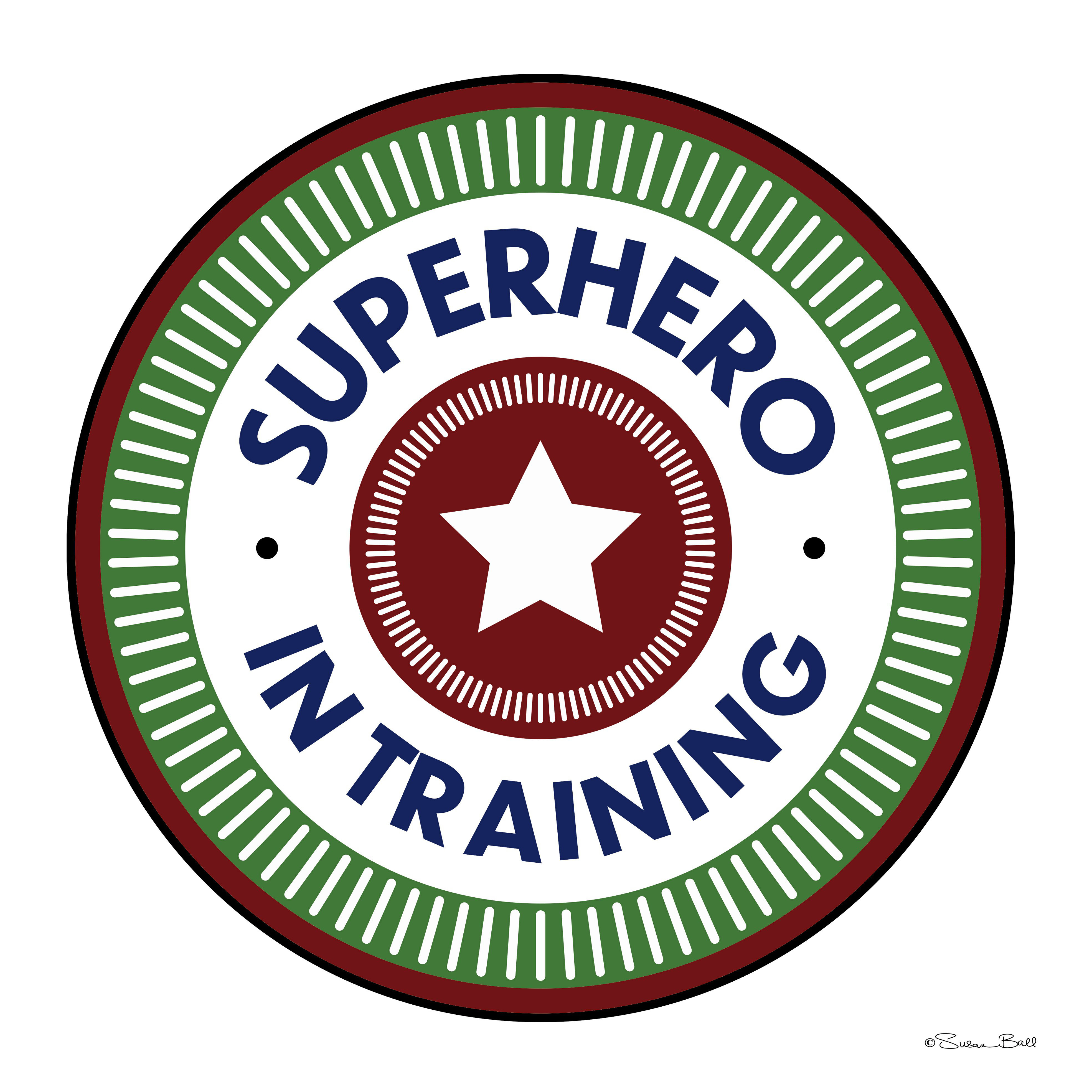 Trinx Superhero in Training by Susan Ball - Print | Wayfair