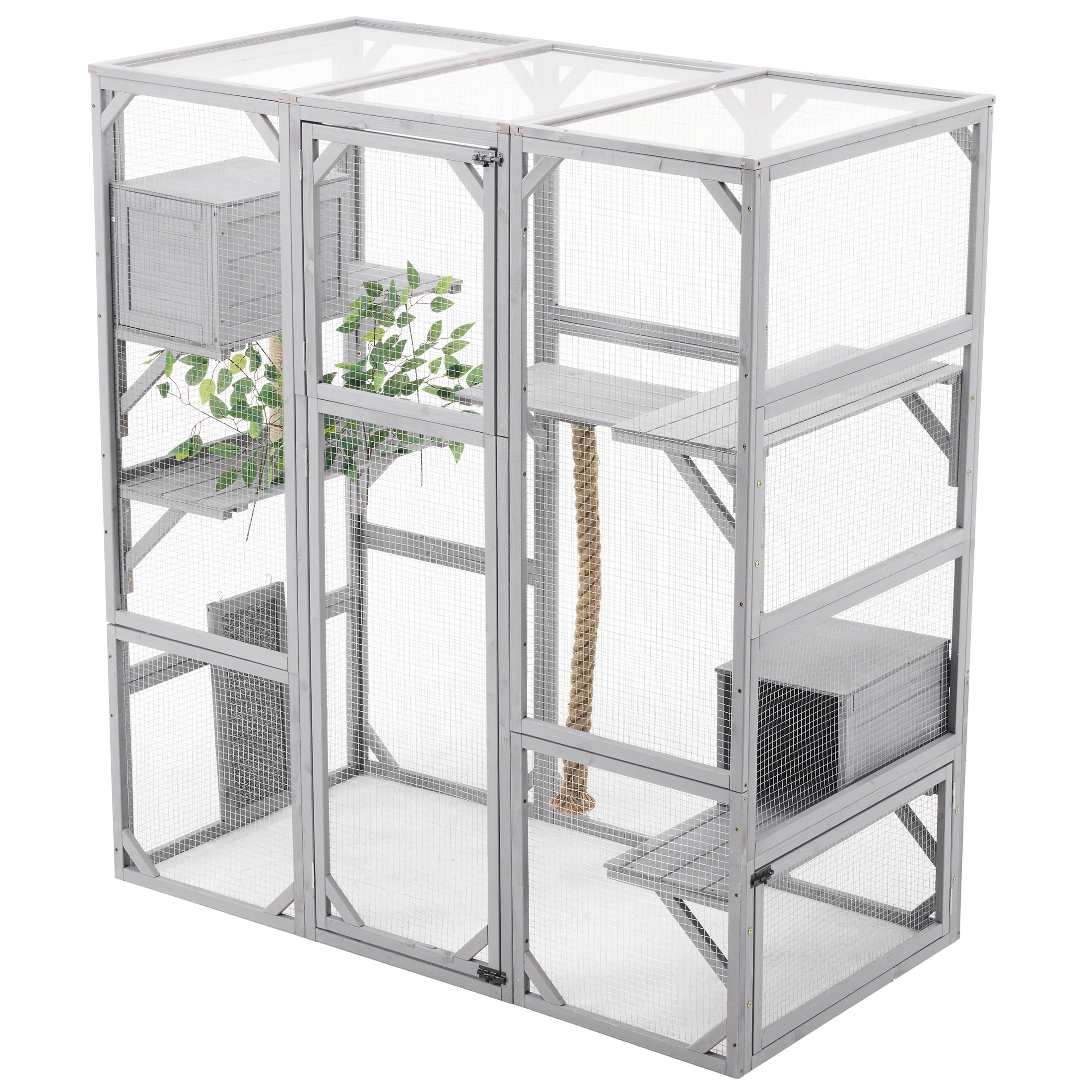 Tucker Murphy Pet™ Outdoor DIY Cat Catio Enclosure with Double Doors ...